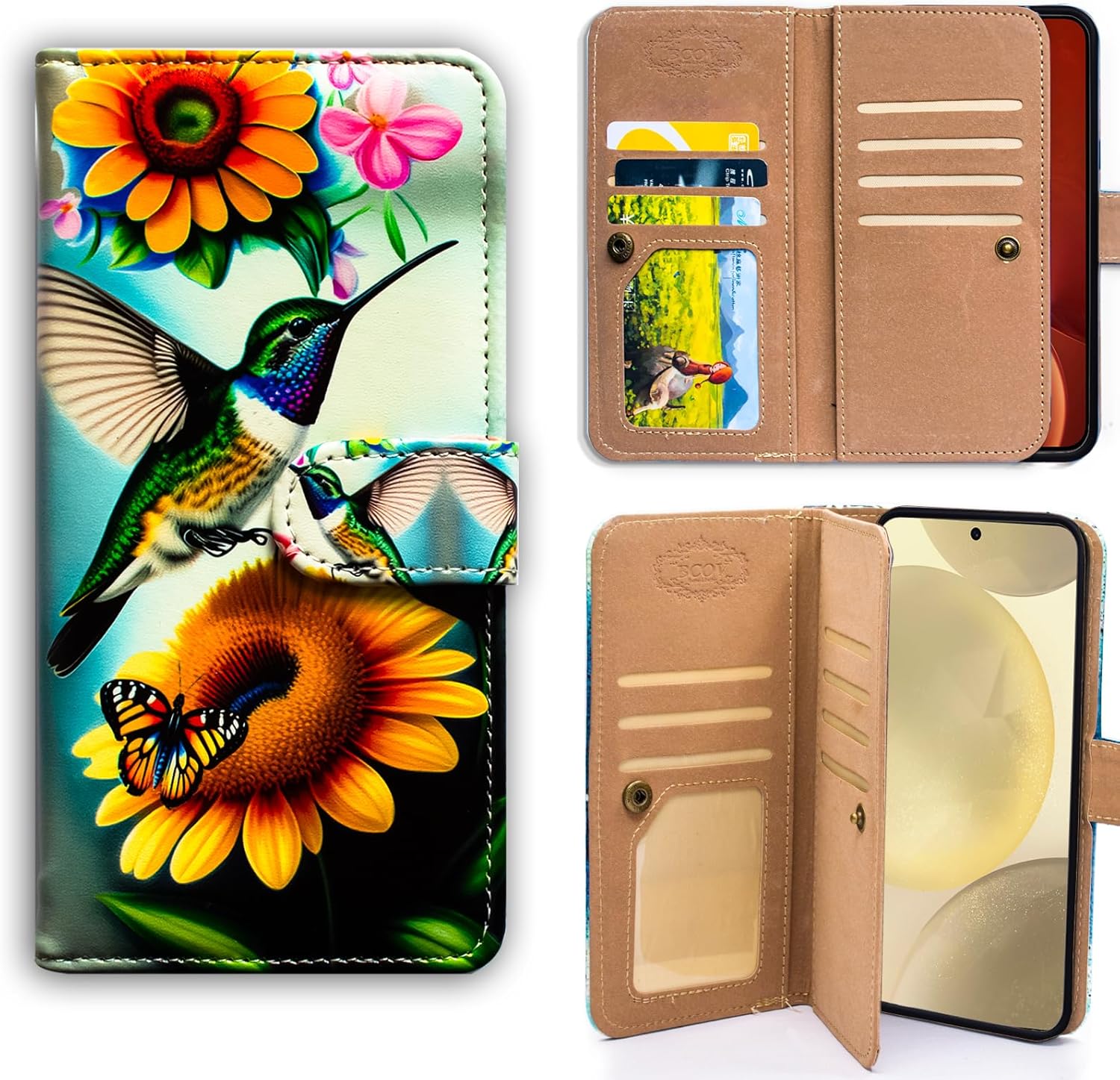 Amazon.com: Bcov Case for Samsung Galaxy S25,Green Hummingbird ...