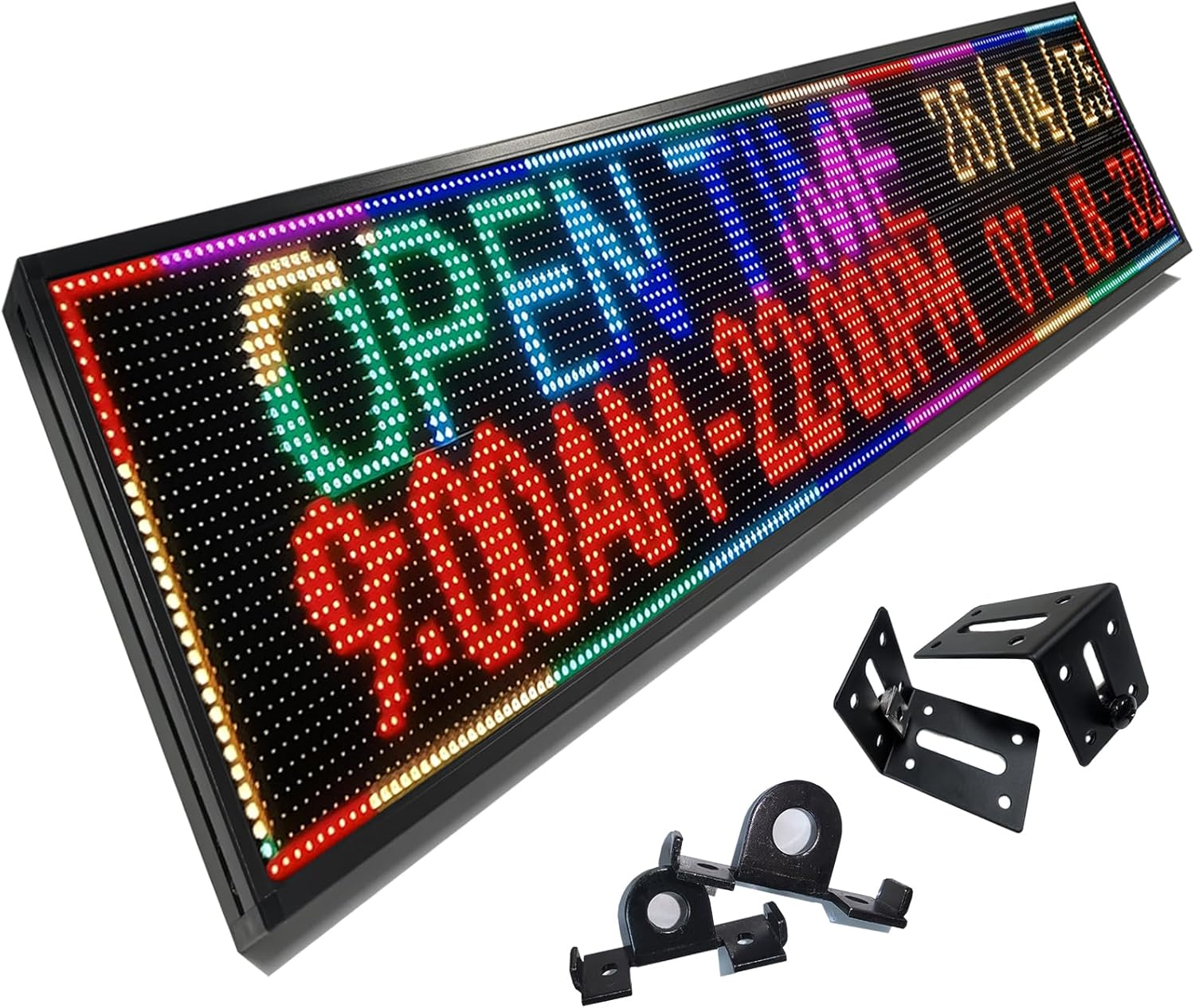 Amazon.com : P10 LED Signs Programmable Outdoor 77"x14", IP65 ...