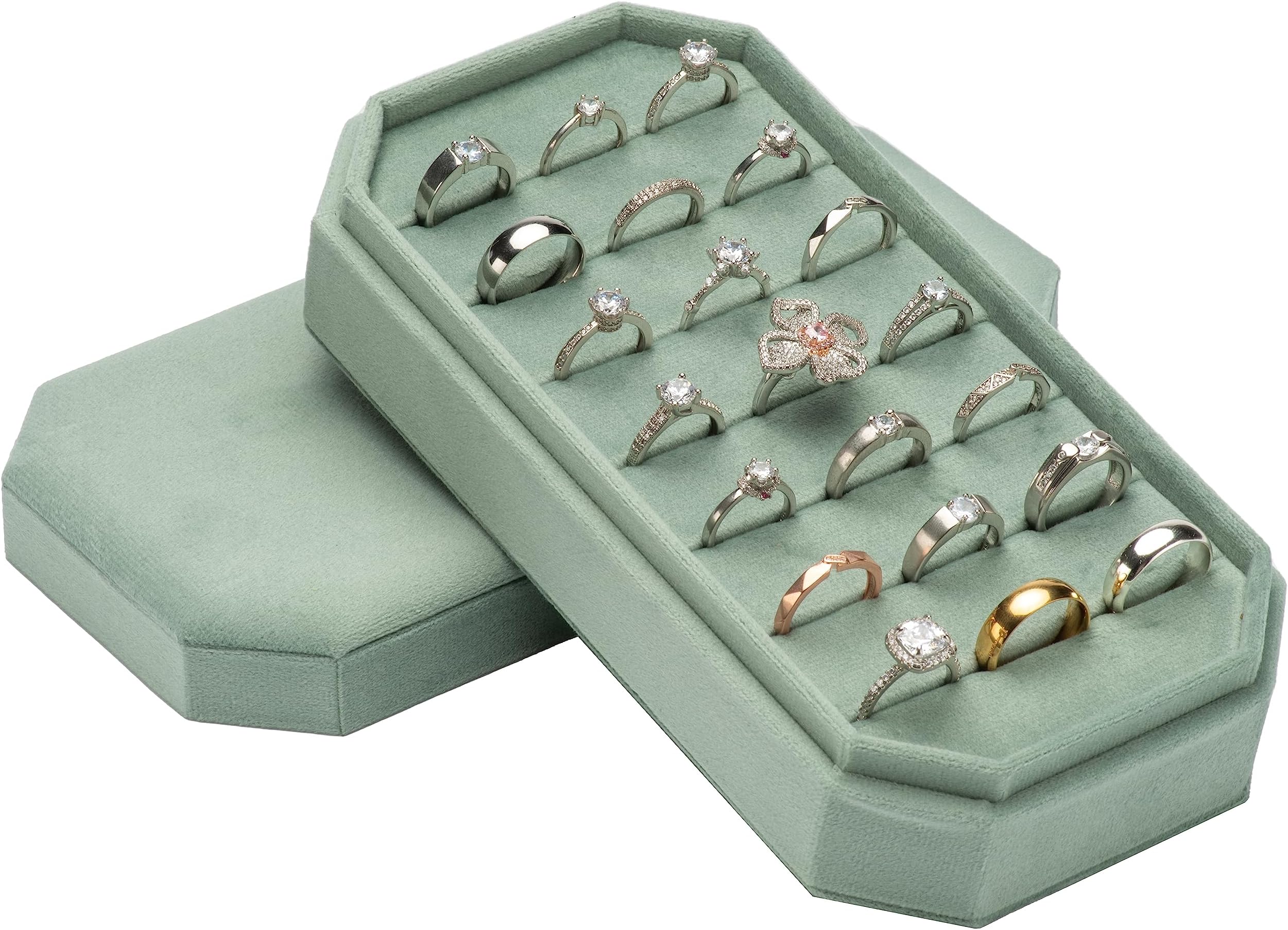 Amazon.com: Glenor Co Ring Box Organizer - 54 Slot Classic Jewelry ...
