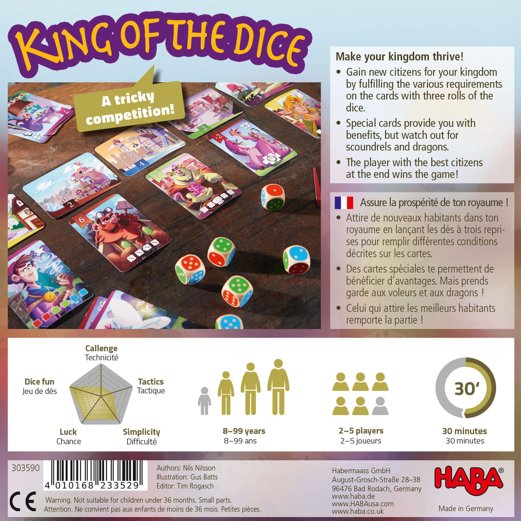 Snapklik.com : HABA King Of The Dice - A Tricky Skill And Luck Dice ...