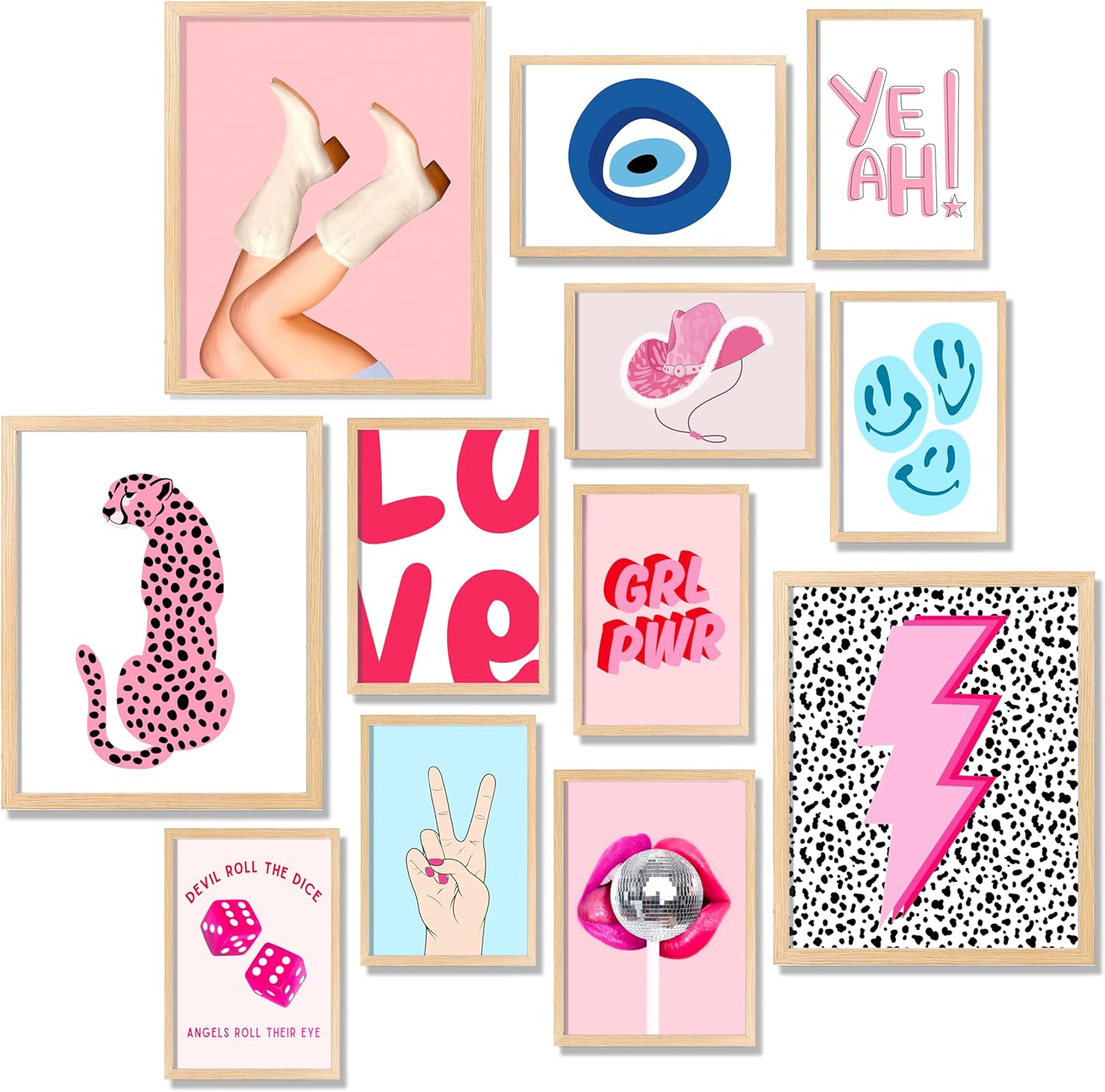 Amazon.com: Waschbär Preppy Room Decor Aesthetic Wall Art Posters ...