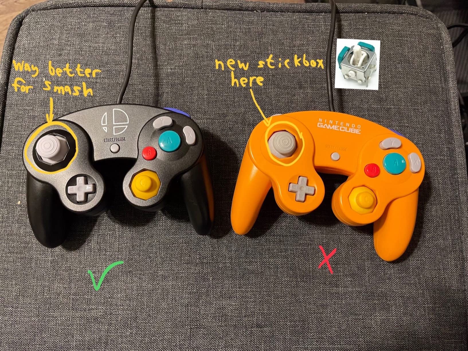 Amazon.com: Replacement 3D Analog Joystick for NGC GameCube Controller ...