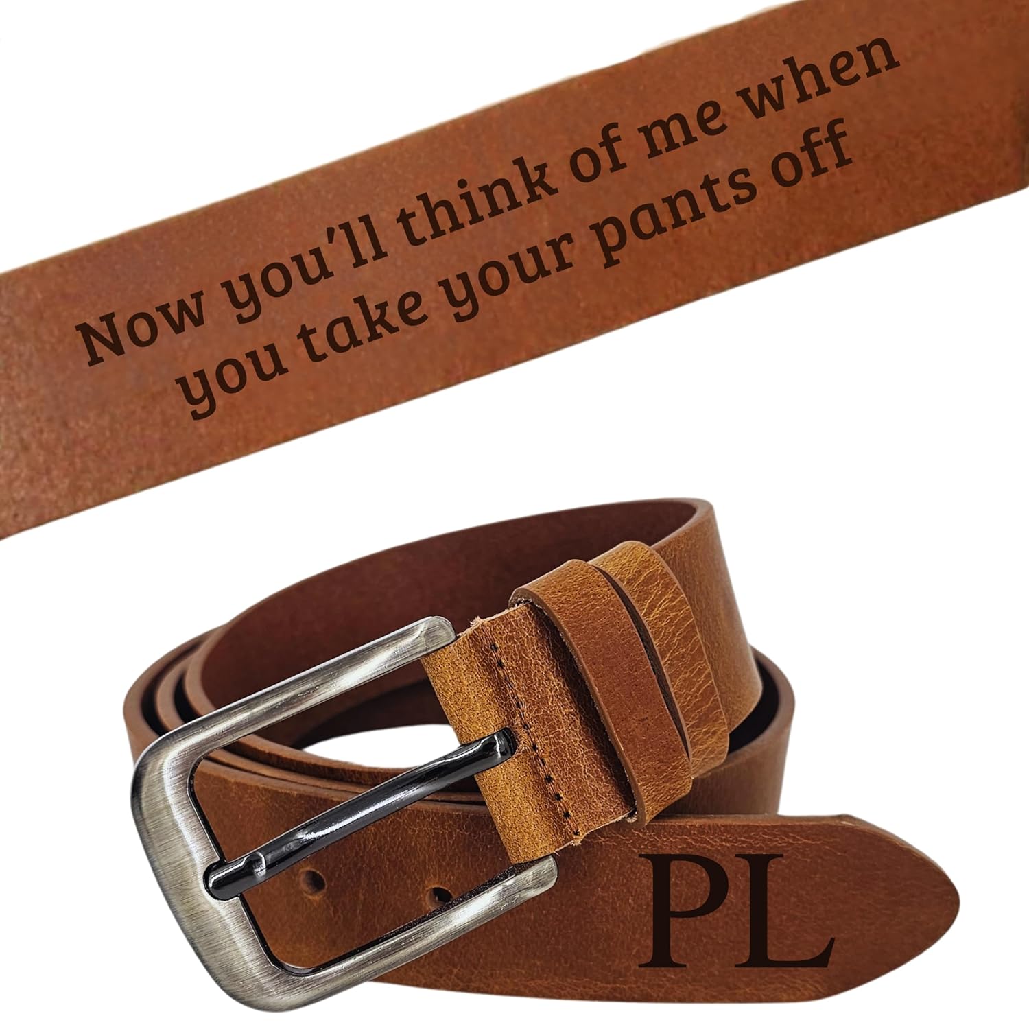 Amazon.com: Personalized Leather Belt For Men Engraved Custom Gift With ...
