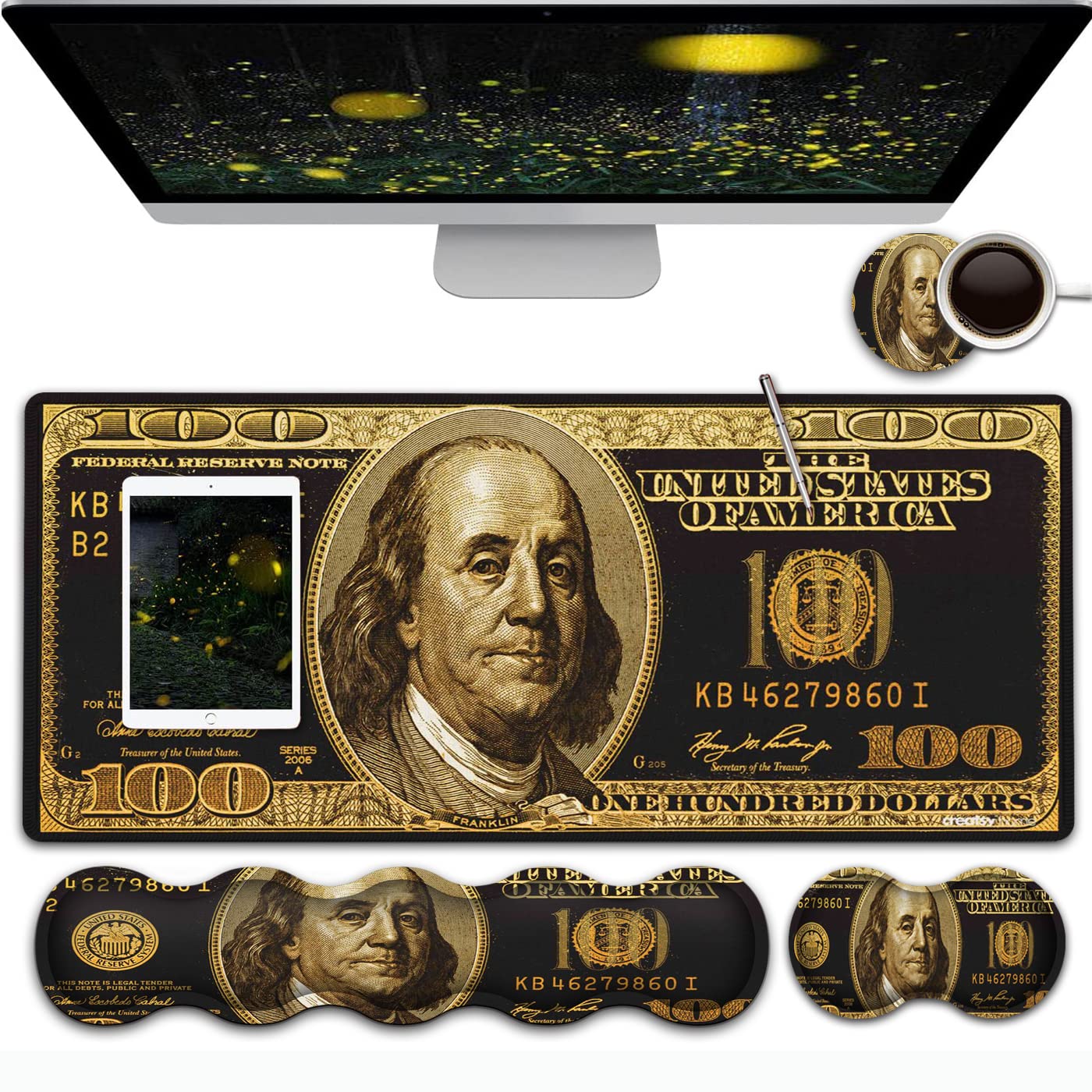 Amazon.com: Gaming Mouse Pad and Keyboard Wrist Rest, Large Extended ...