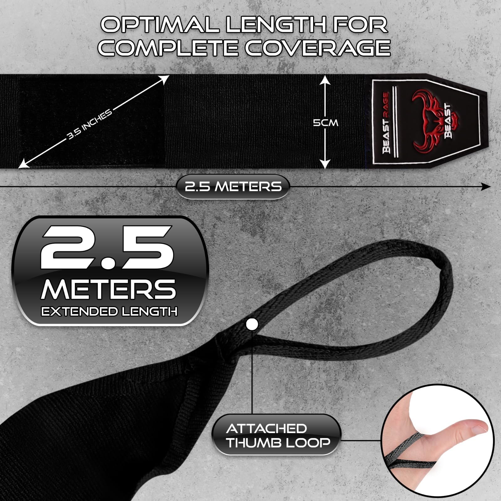 Snapklik.com : BEAST RAGE Boxing Hand Wraps 4.5 Meter Martial Arts ...