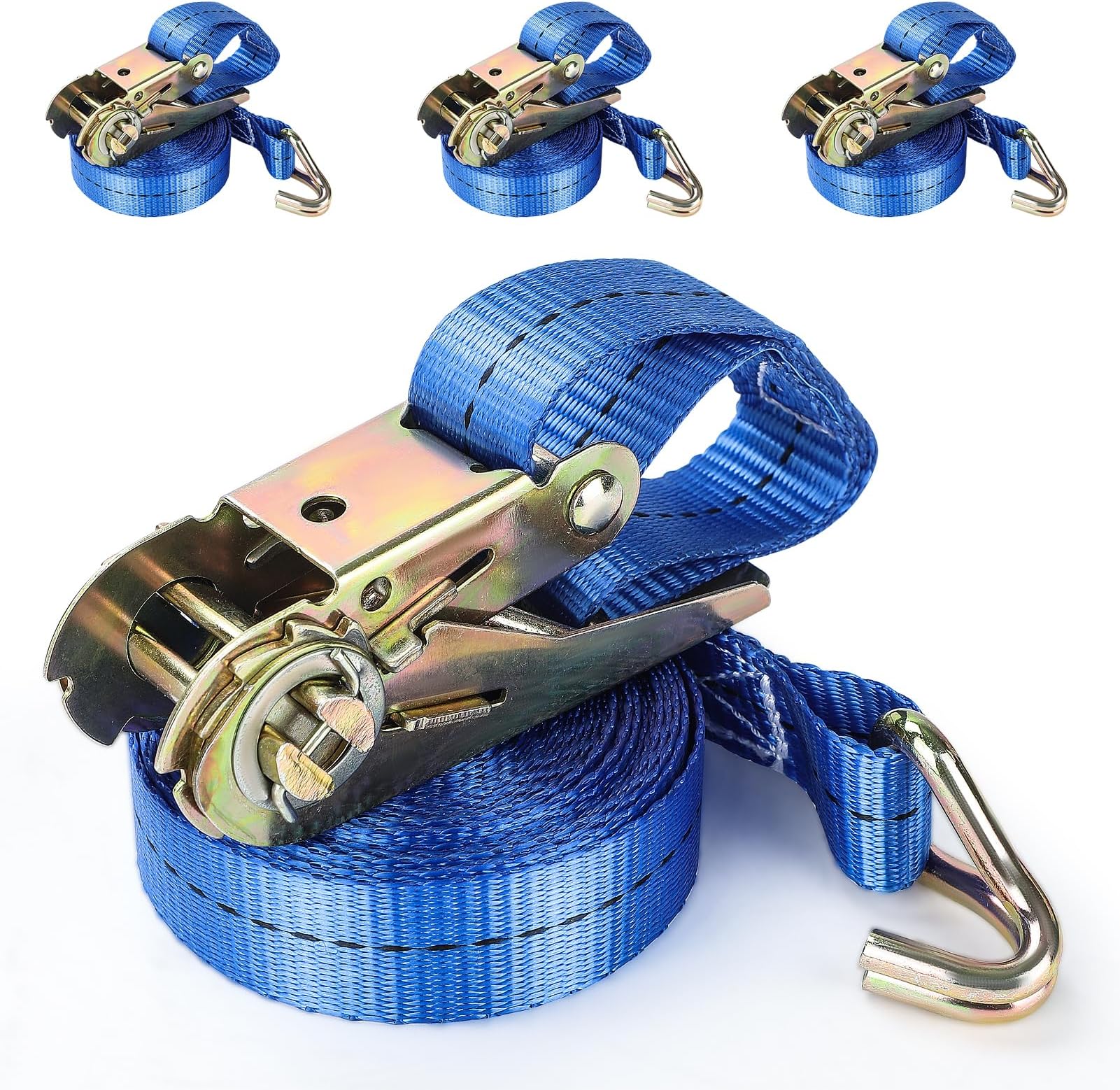 Youyijia 12x 800 kg 5M Ratchet Straps 25 mm Ratchet Tie Down Straps ...
