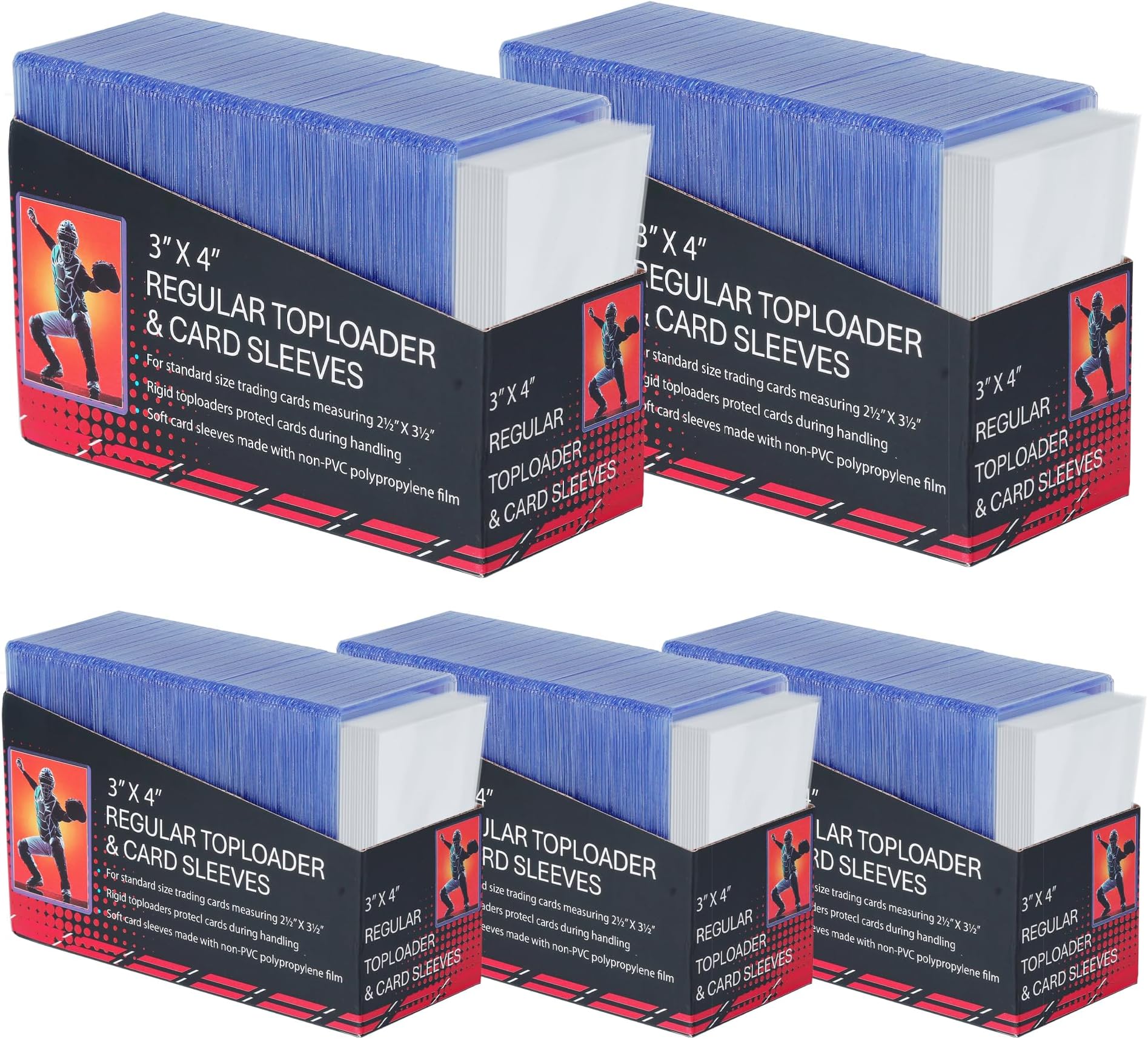 Amazon.com: 1000 Card Sleeves Top Loaders for Cards, 3"X4" Toploaders ...