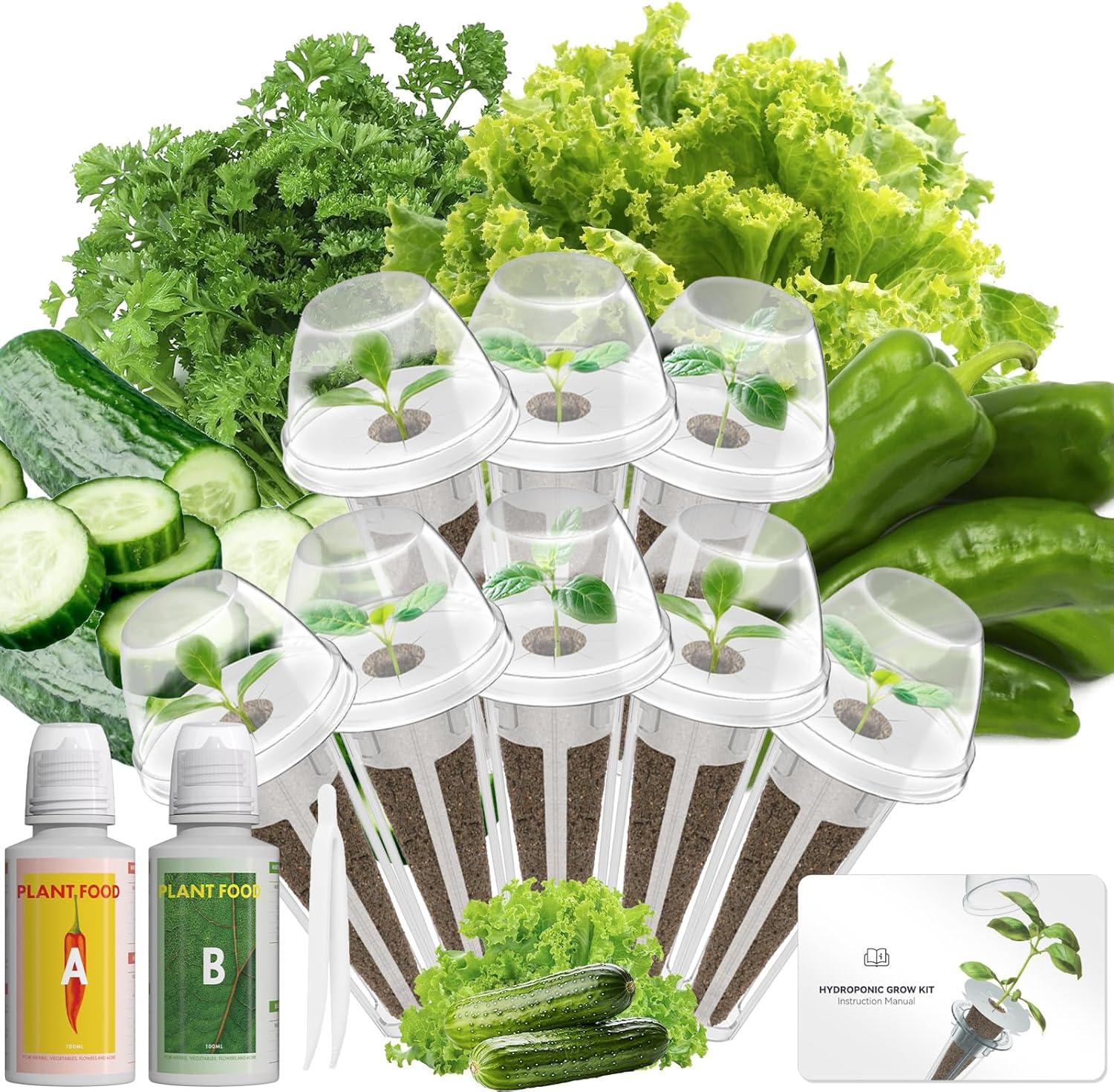 Amazon.com: 8 Pods Vegetable Salad Green Seed Pod Kit for Aerogarden ...