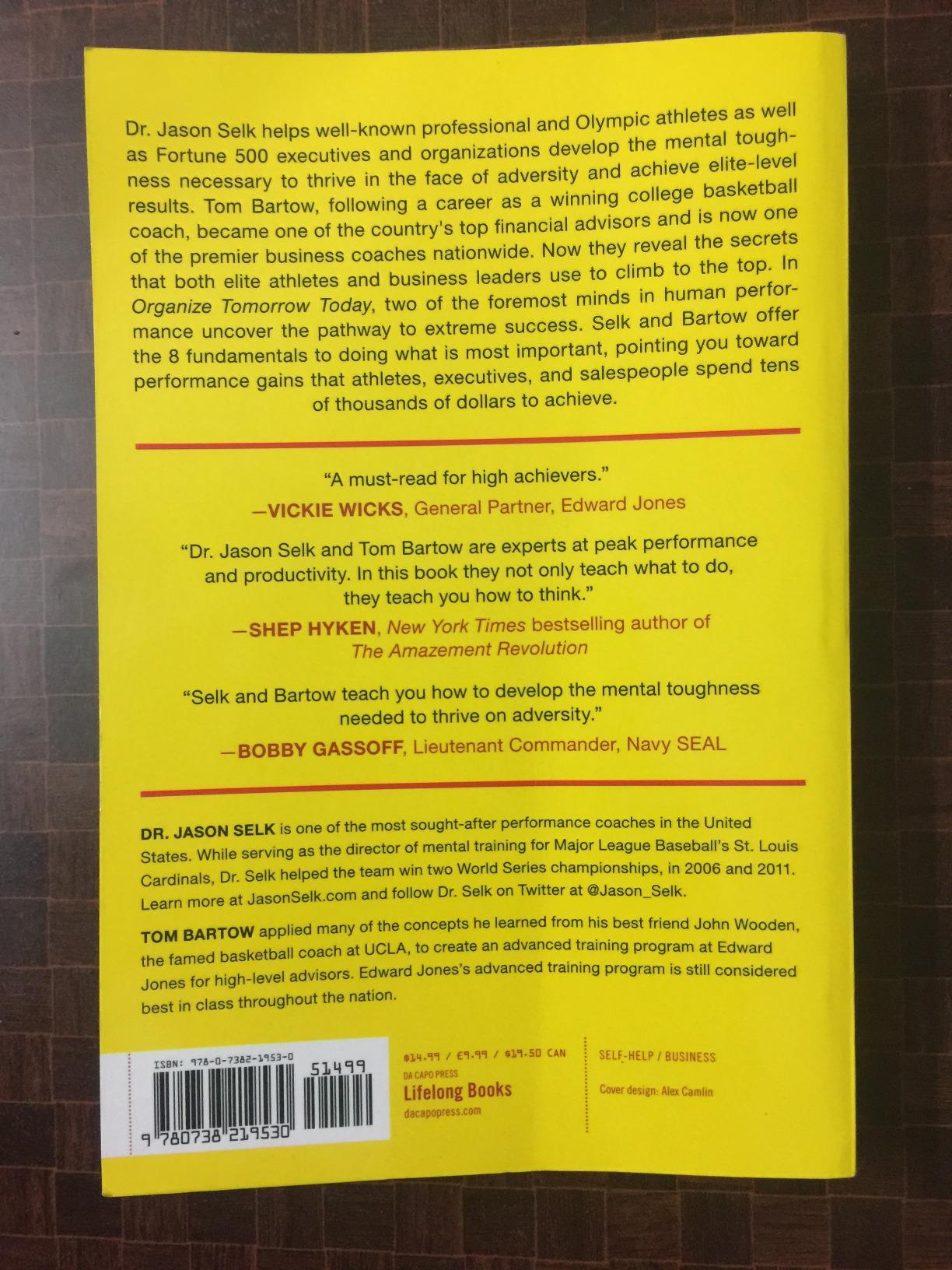 Organize Tomorrow Today: 8 Ways to Retrain Your Mind to Optimize ...