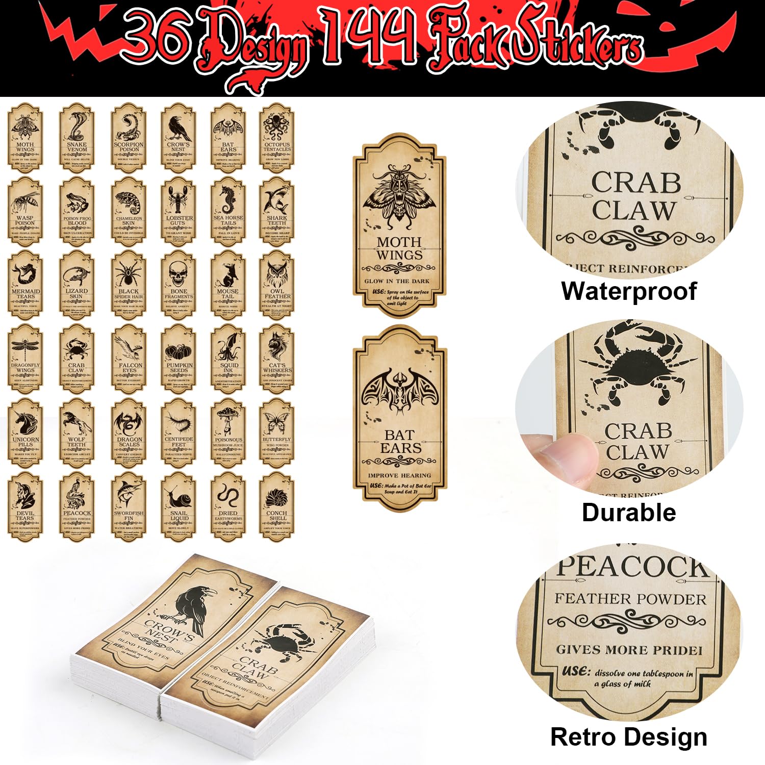 Halloween Poison Labels