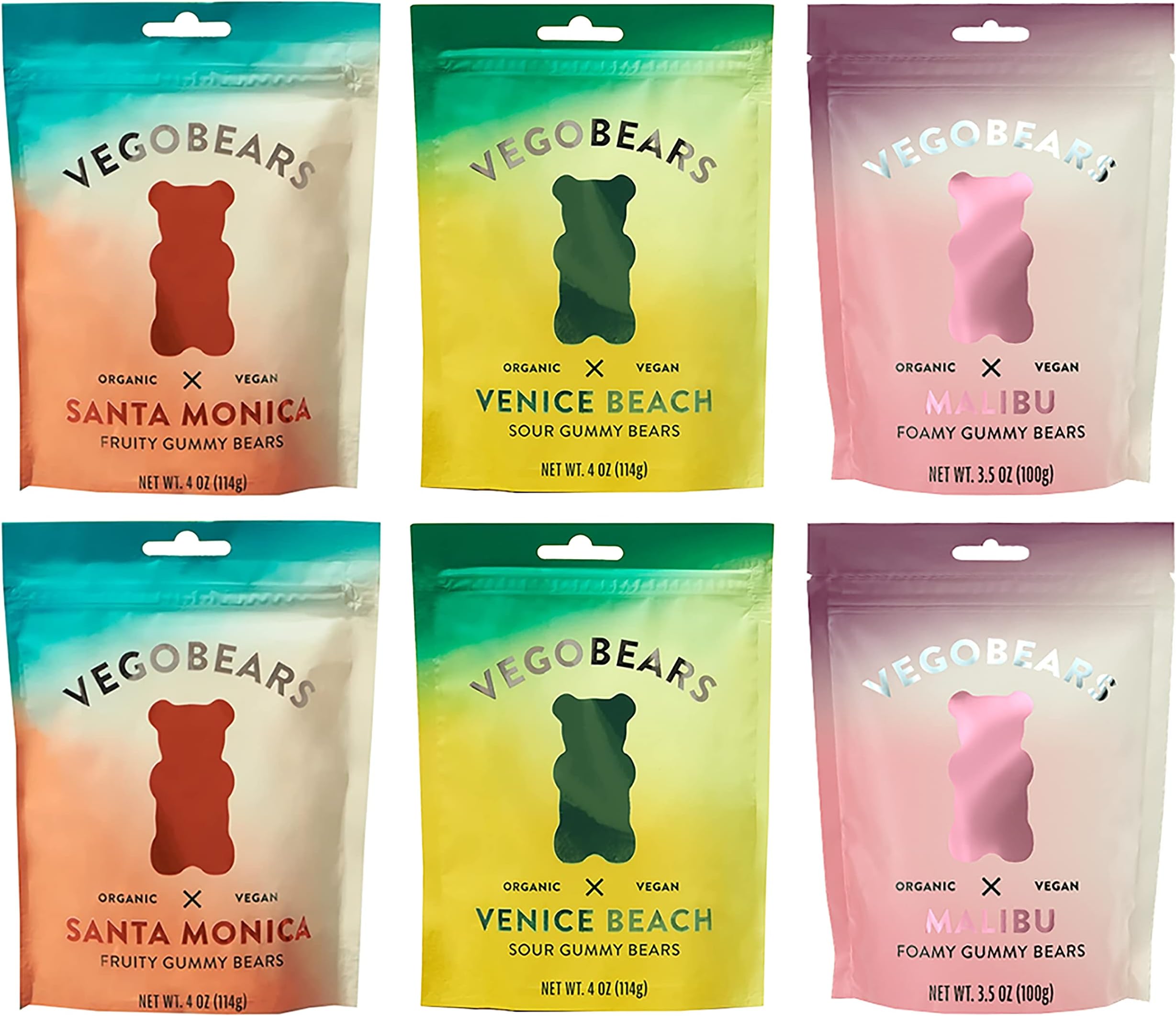 Amazon.com : Candy People VegoBears Malibu Foamy Organic Gummy Bears ...