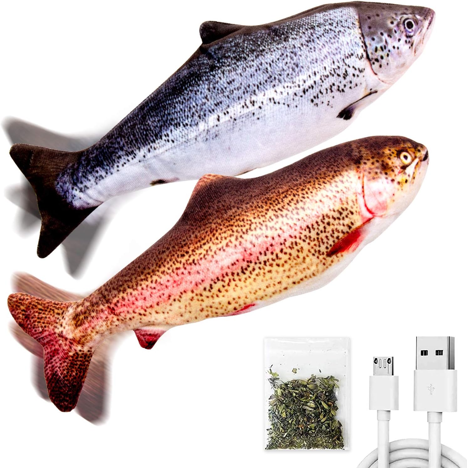 Amazon.com : Ontel Flippity Fish Interactive Cat Toy with Catnip ...