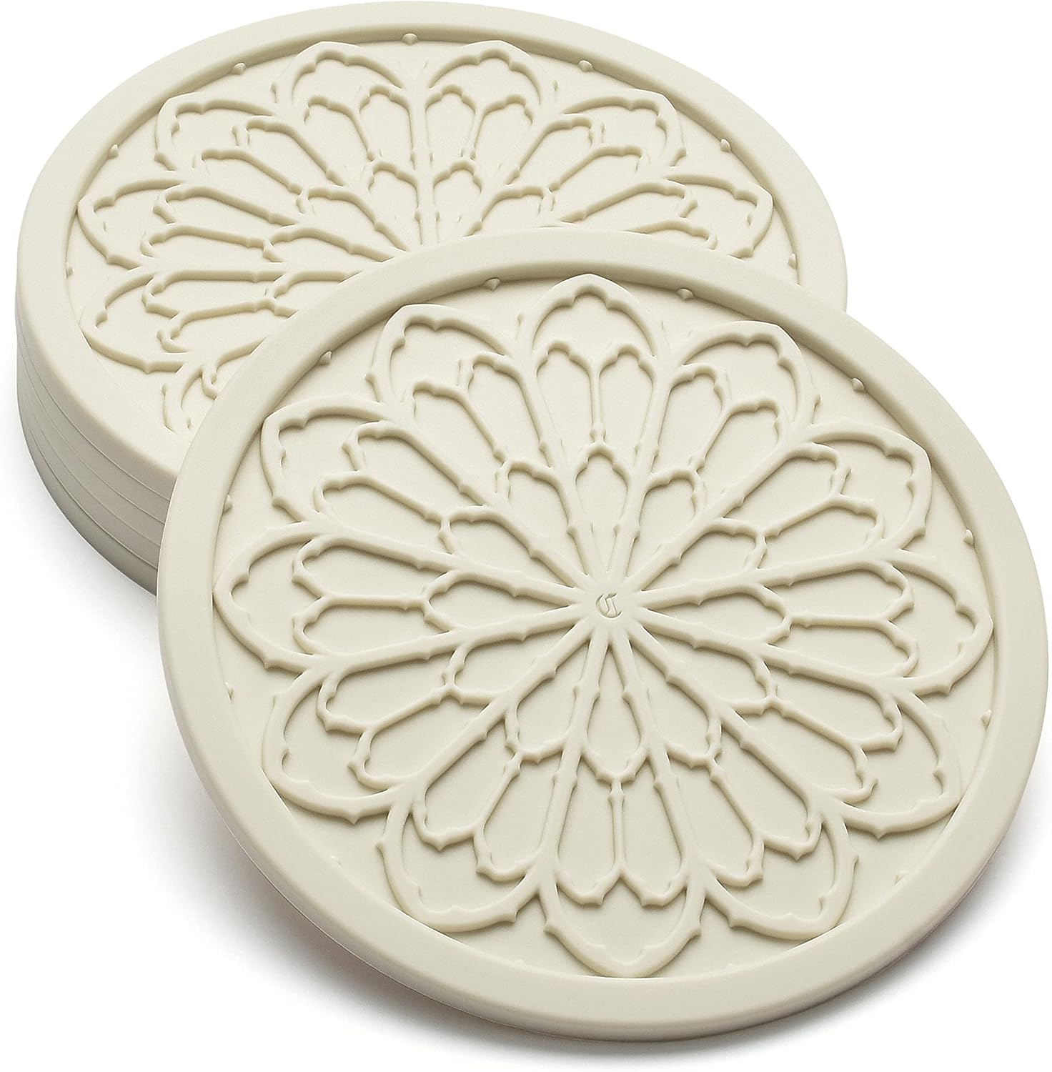 Amazon.com: Silicone Coasters for Drinks - 6 Pack 4" Drink Coasters for ...