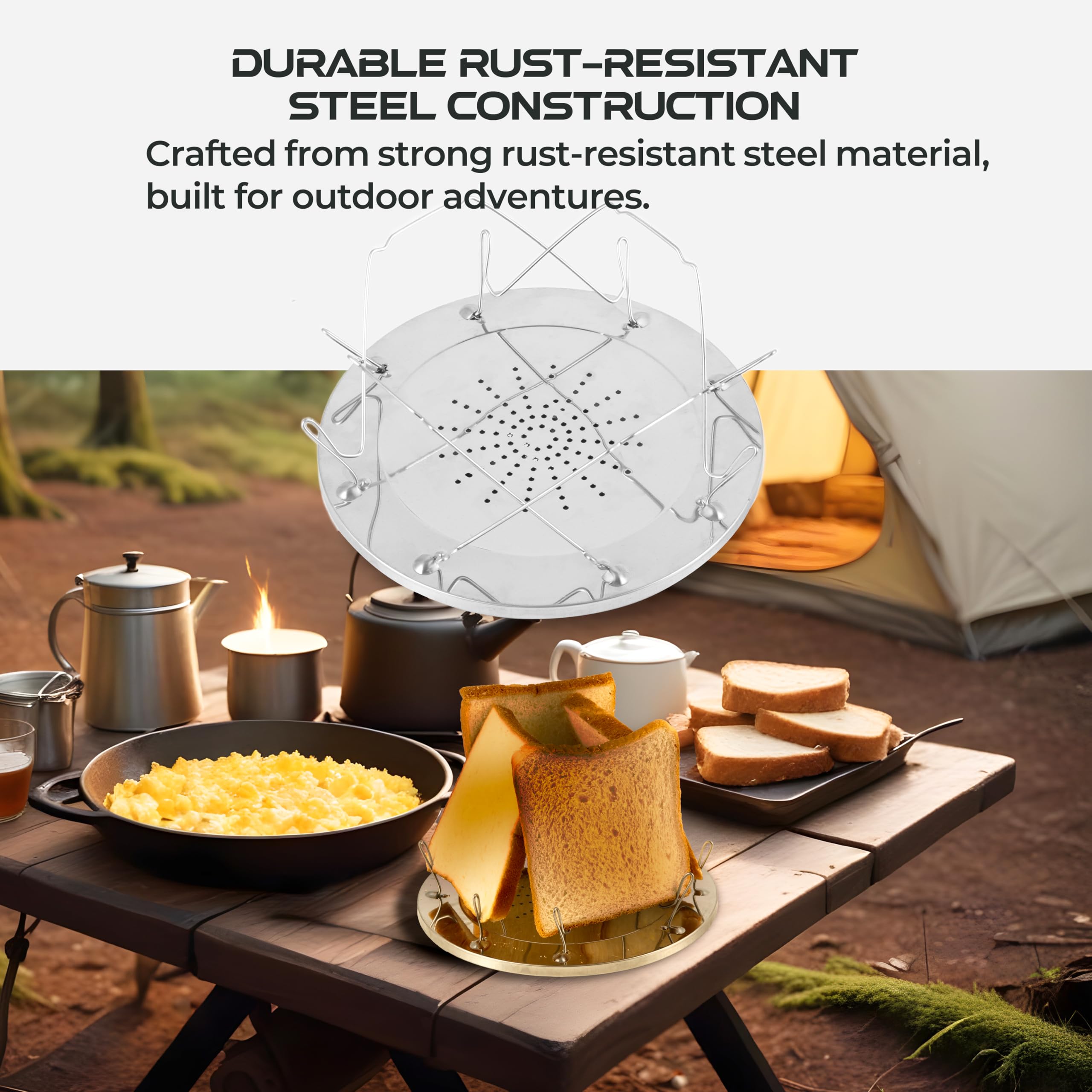 4 Slice Toaster 4-Slice Camping Toaster - Stainless Steel Stovetop ...