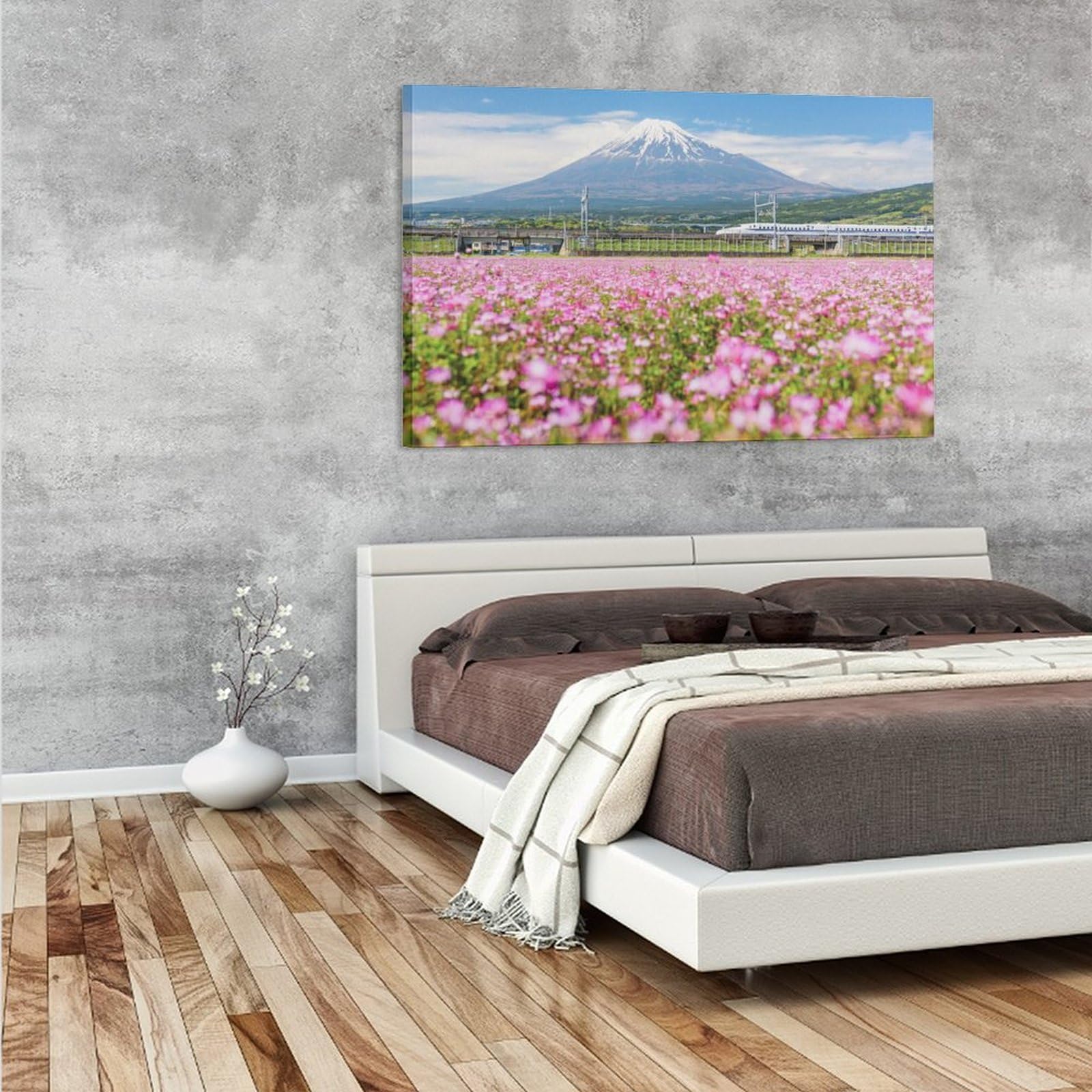 Modern Landscape Illustration Japanese Bullet Train Poster, Modern ...