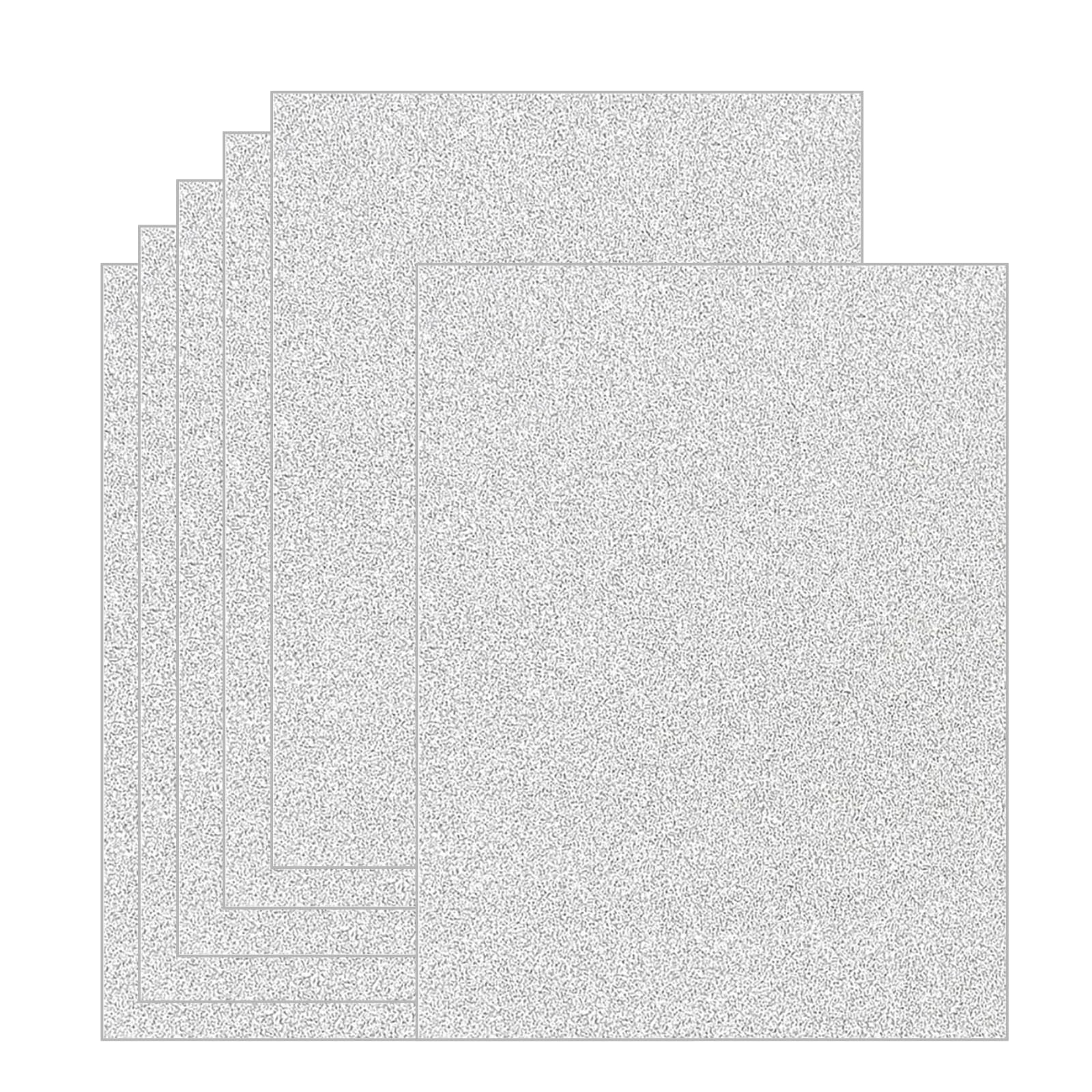 Amazon.com : 20 Sheets Silver Glitter Cardstock 8.5 x 11 Inches ...