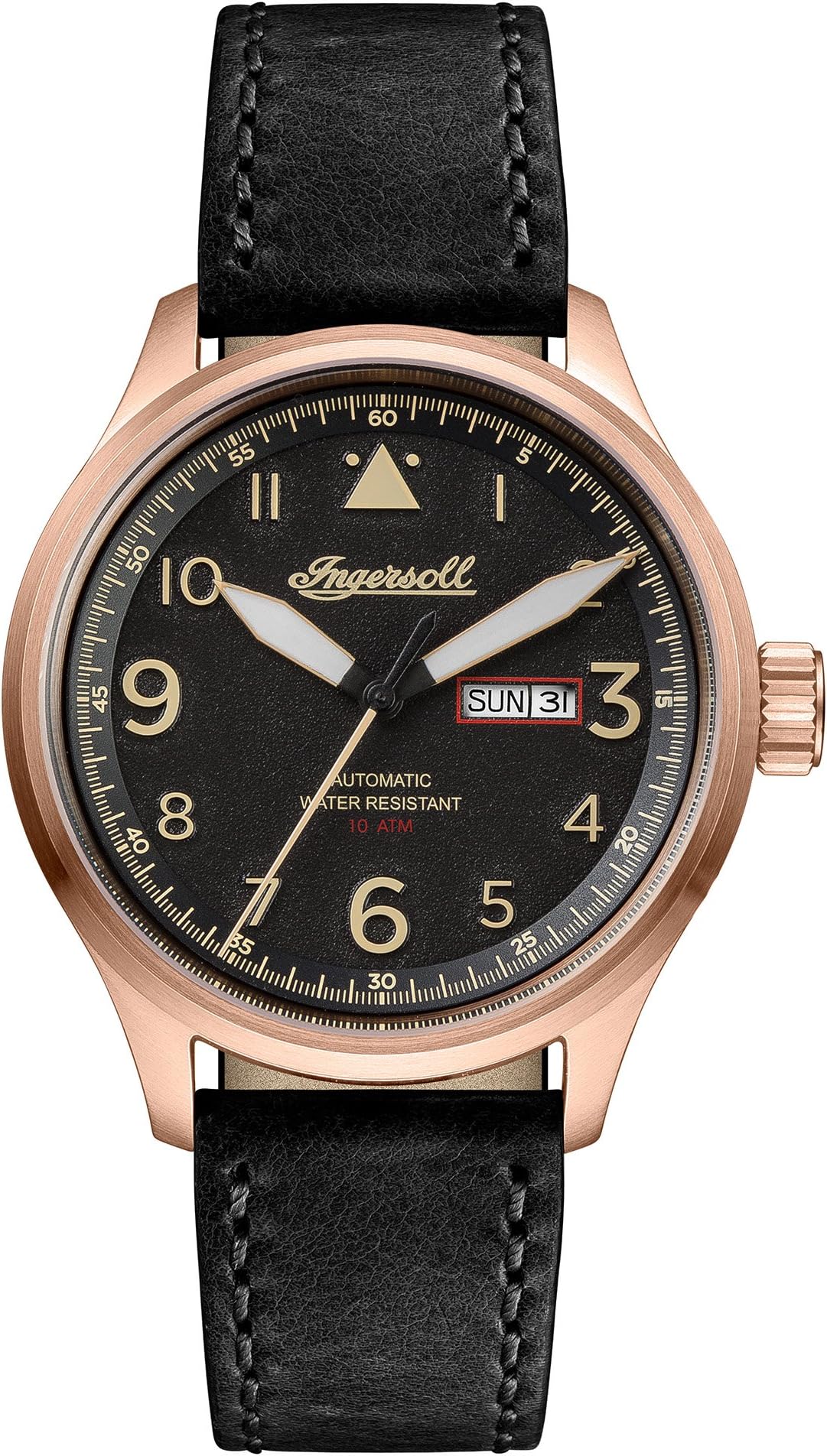 Ingersoll Men's Automatic Watch with Black Dial Analogue Display and ...