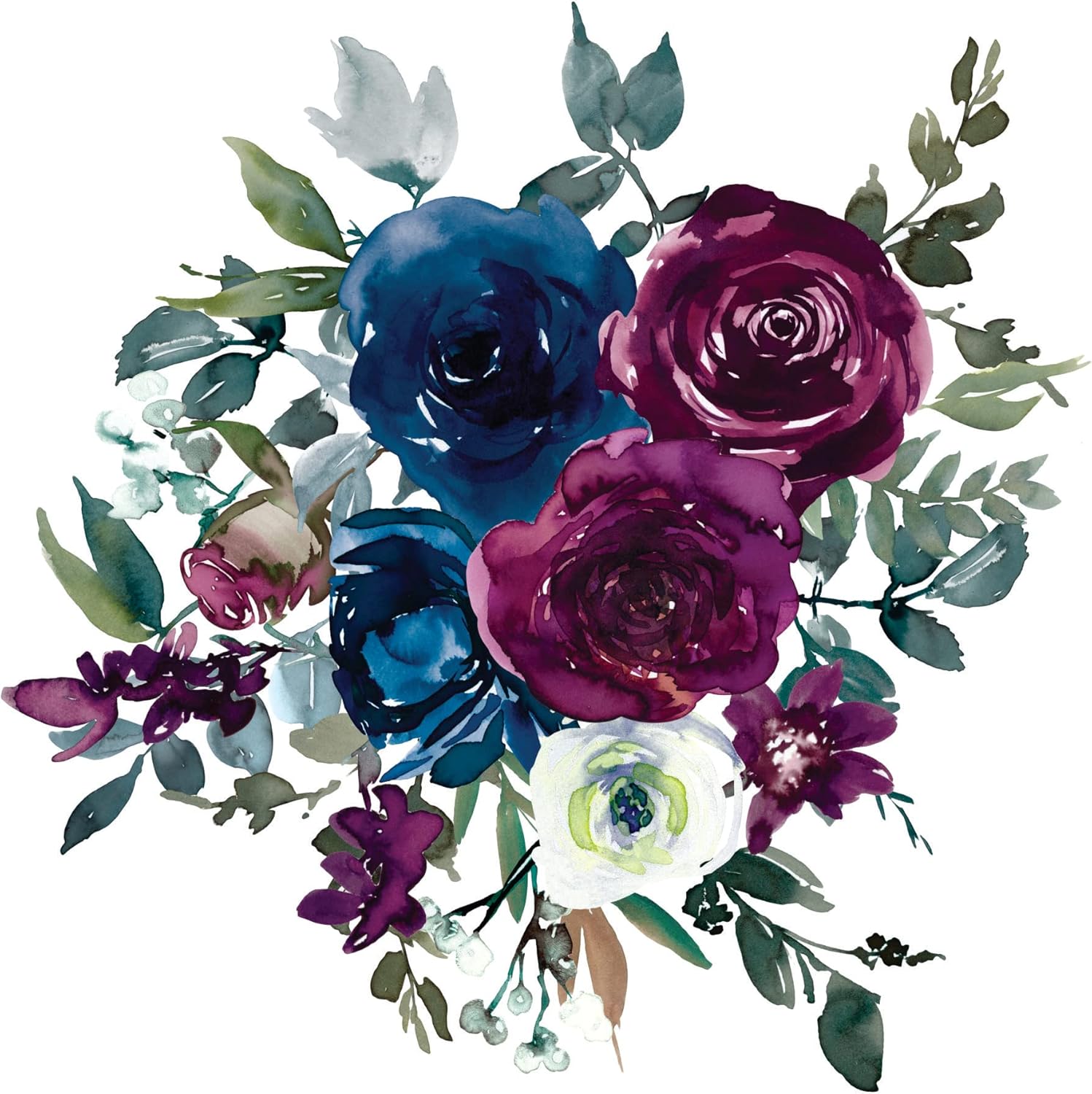 Amazon.com: Dark Bouquet Rub on Transfer, 6 x 6 inch Sheet - Dry Rub-On ...