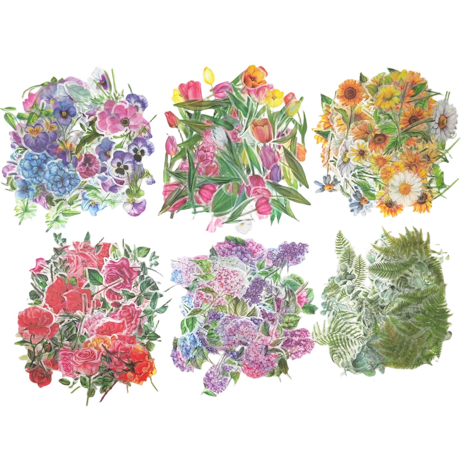 Amazon.com: 600PCS Floral Botanical Journaling Stickers Set Pressed ...