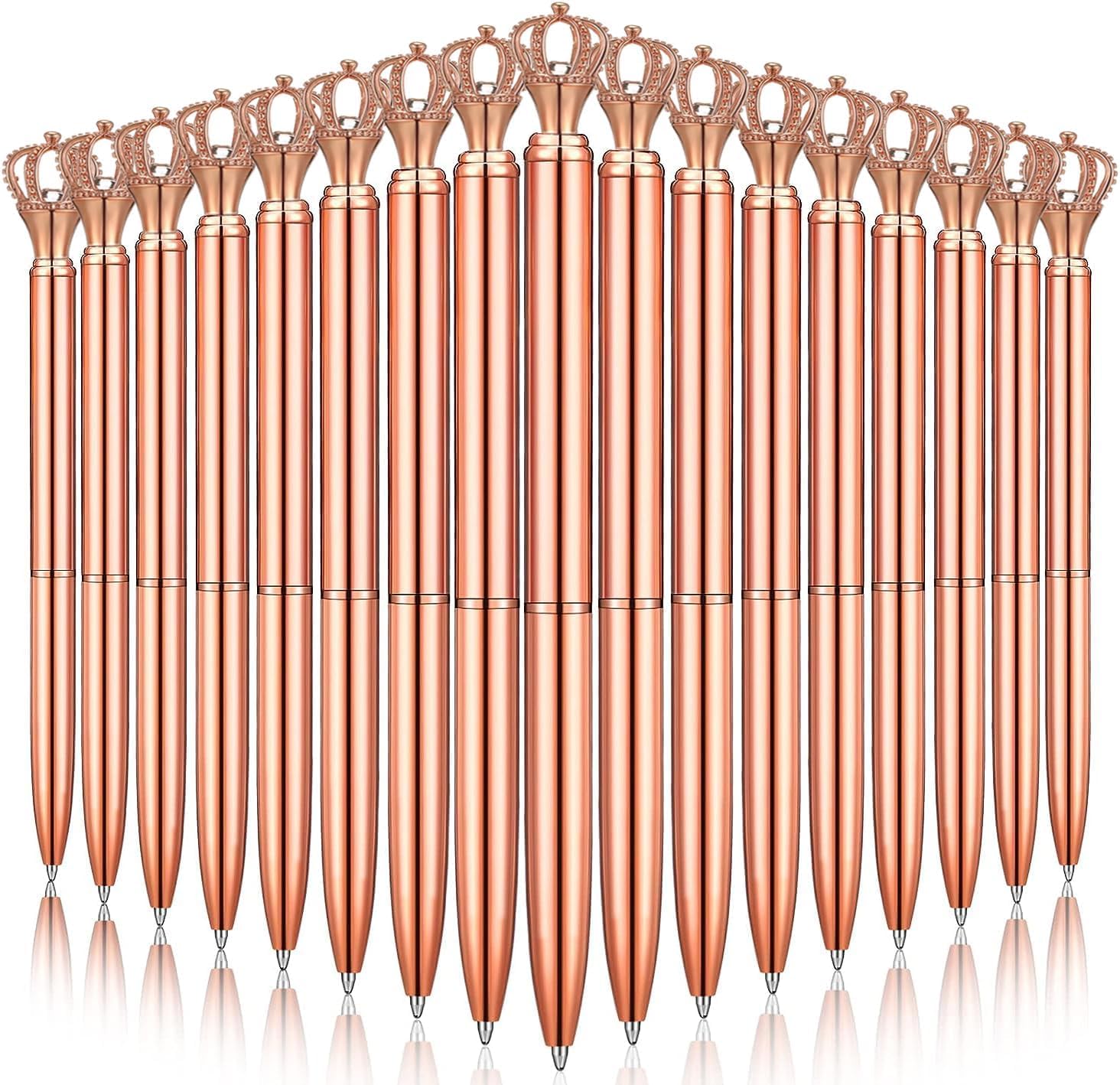 Amazon.com : Lopenle 6 PCS Fashion Crown Pens Fancy Metal Ballpoint ...