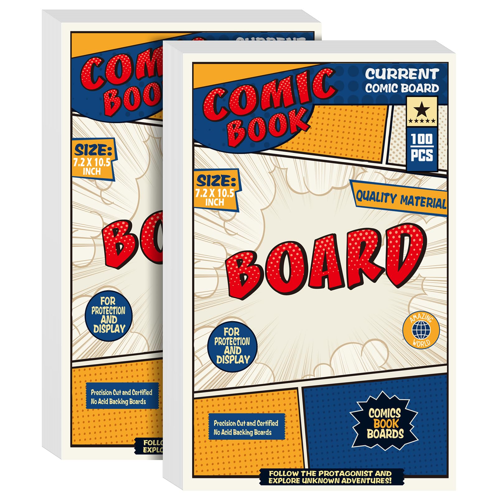 Leffis 200 Comic Book Boards, Current Size Comic Boards Thick and Durable Regular Comic Book ...