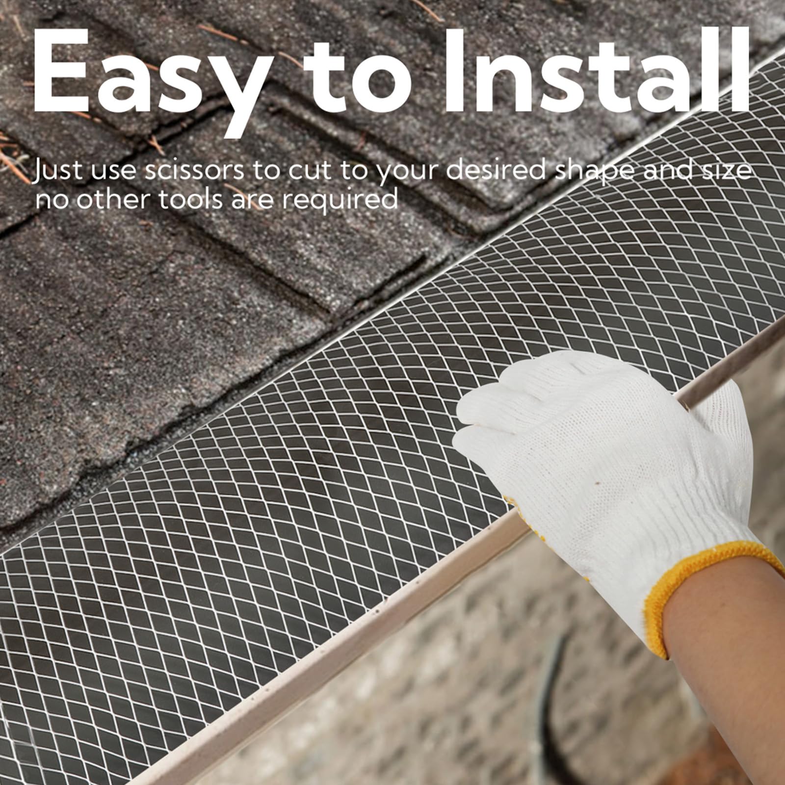 Snapklik.com : Aluminum Gutter Splash Guard, 6 Inch X 33 Feet Gutter ...