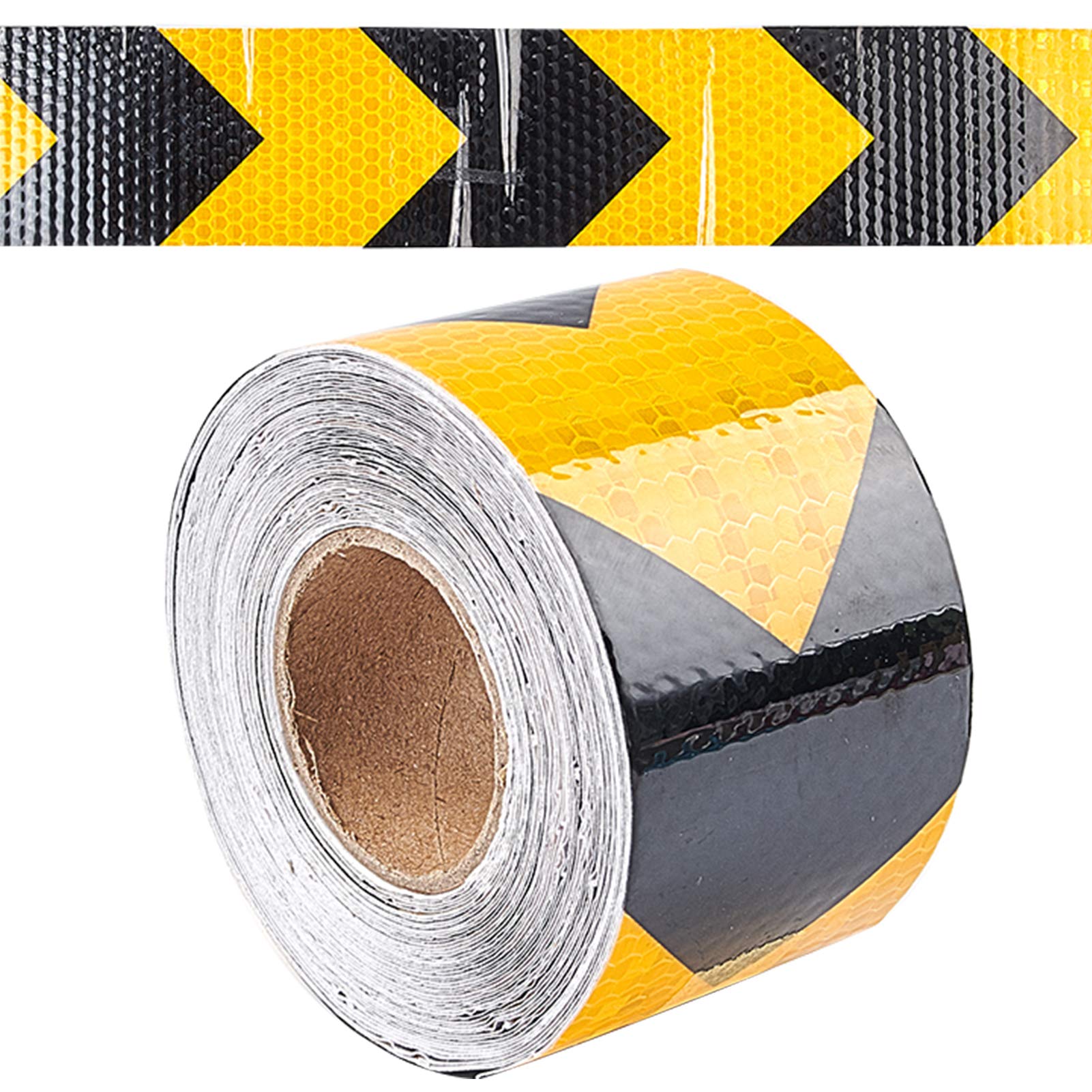 Buy GORGECRAFT 5cm x10m Reflective Hazard Warning Tape Yellow Black ...