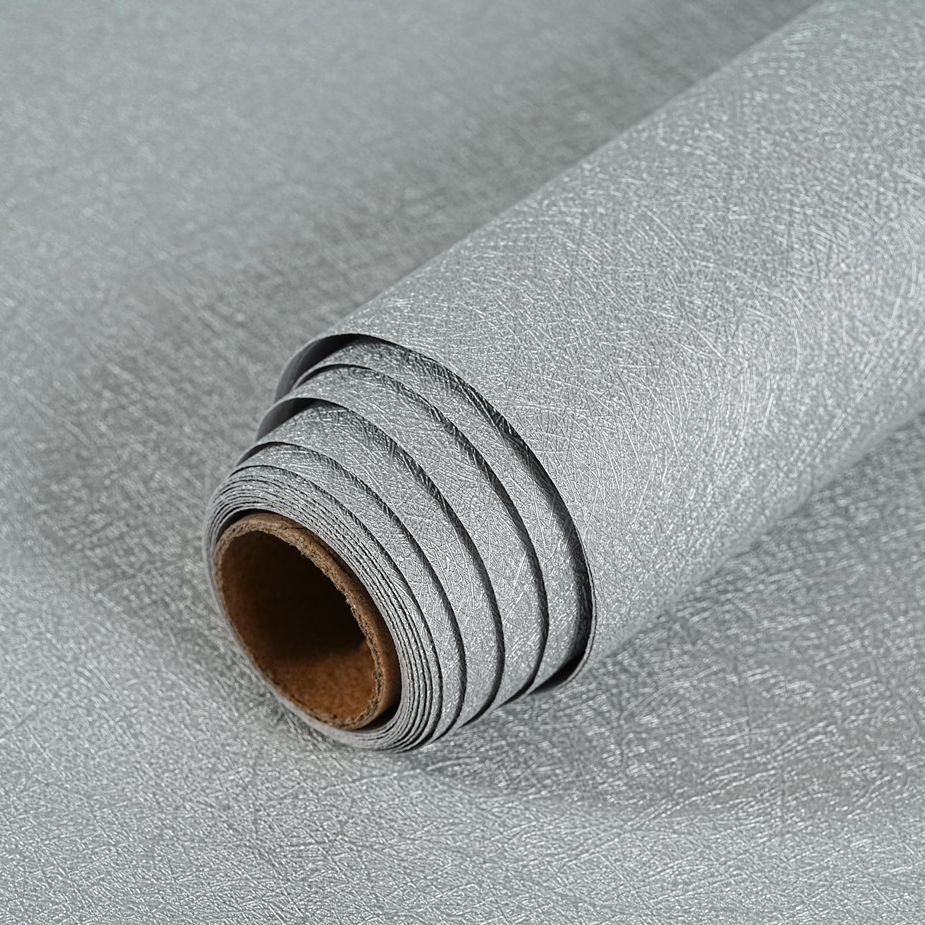 LOVADA Peel and Stick Wallpaper Silver Gray Silk Wall Paper - 40 x 250 ...