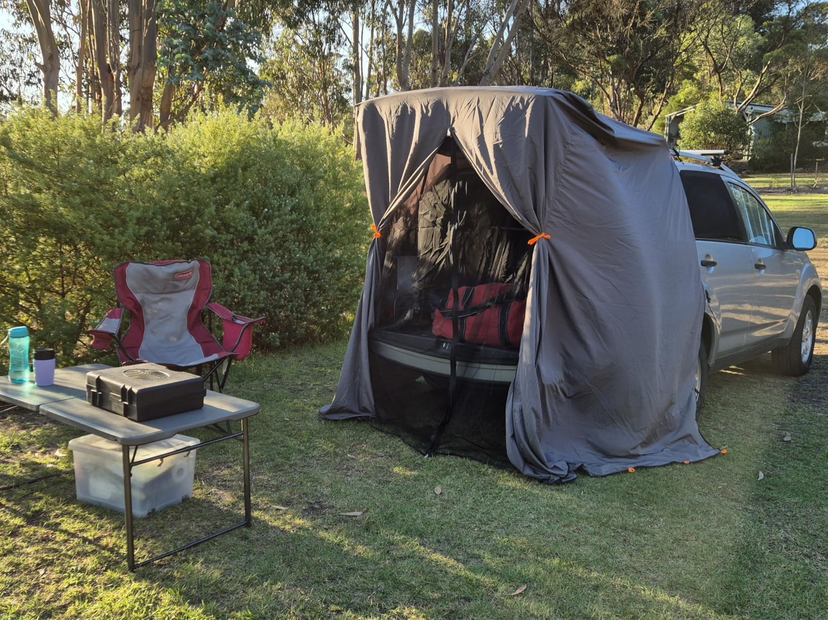 SUV Tent Van Camping Nomadic Camper Sleeping Take Shower or Change Clothes in Vehicle Water ...