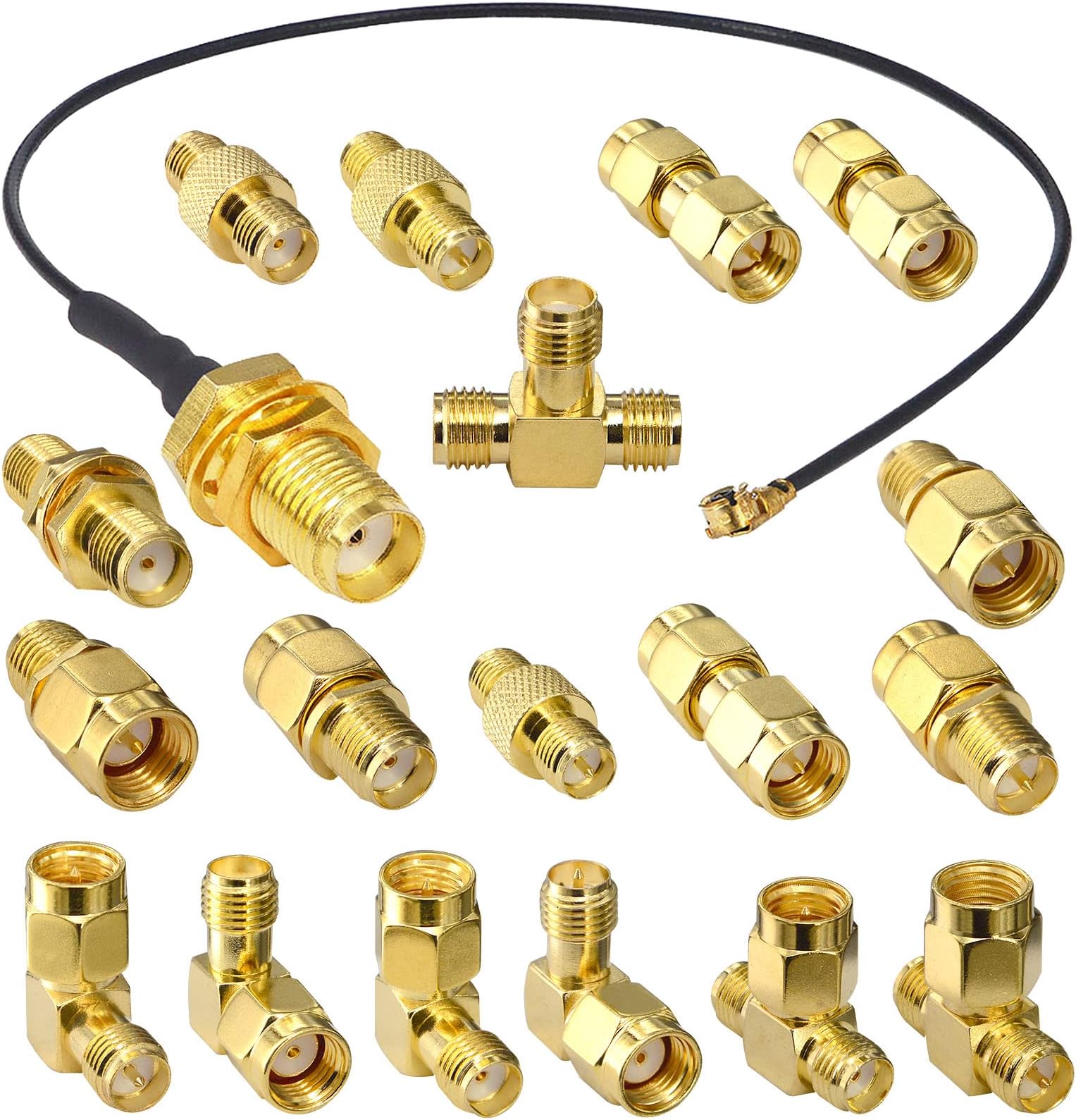 Amazon.com: YOTENKO SMA Connectors Kit - 18 Type RP-SMA Adapter, 90 and ...