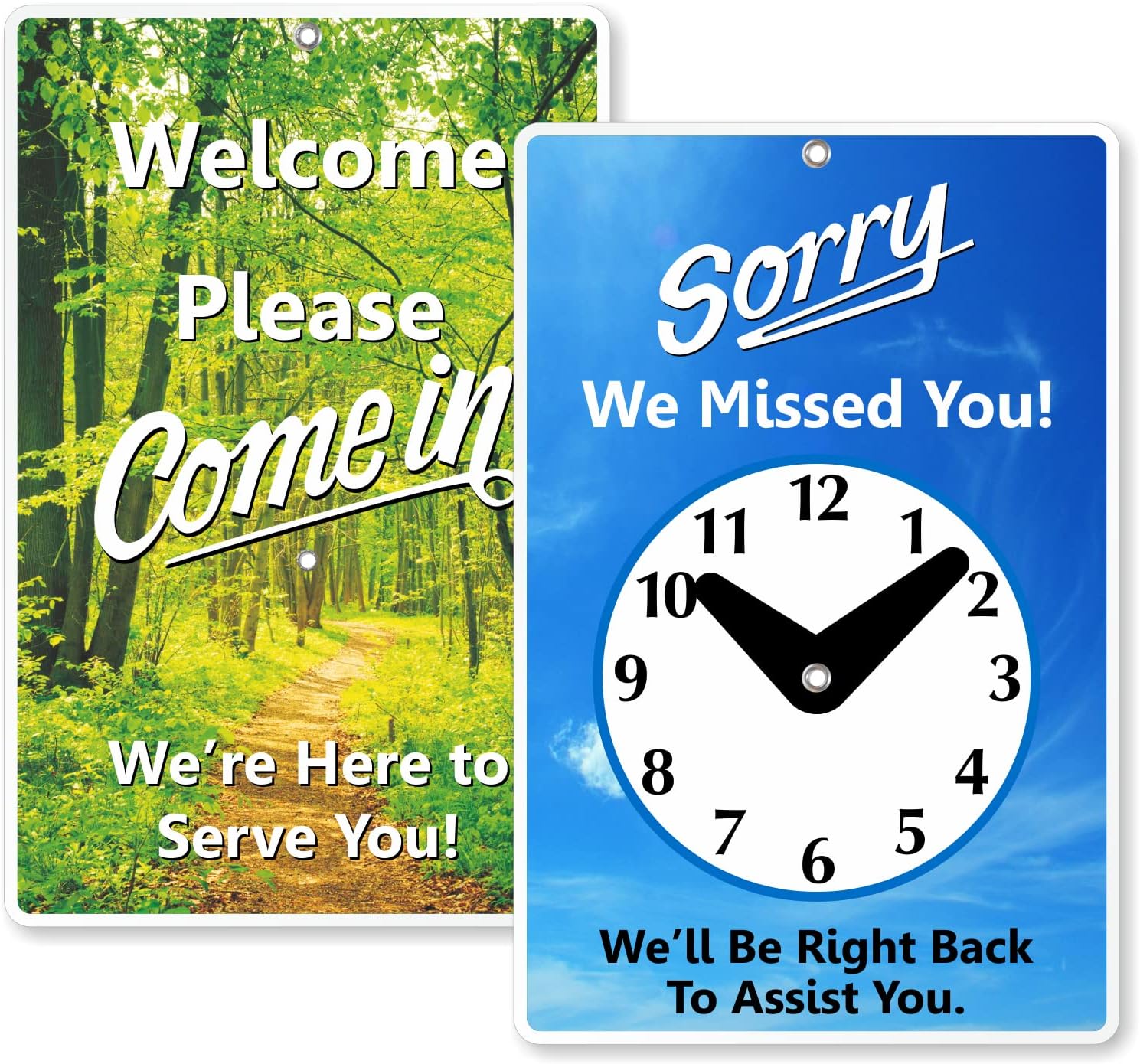 Amazon.com: SmartSign "Will Be Back to Assist You/We are Here to Serve ...
