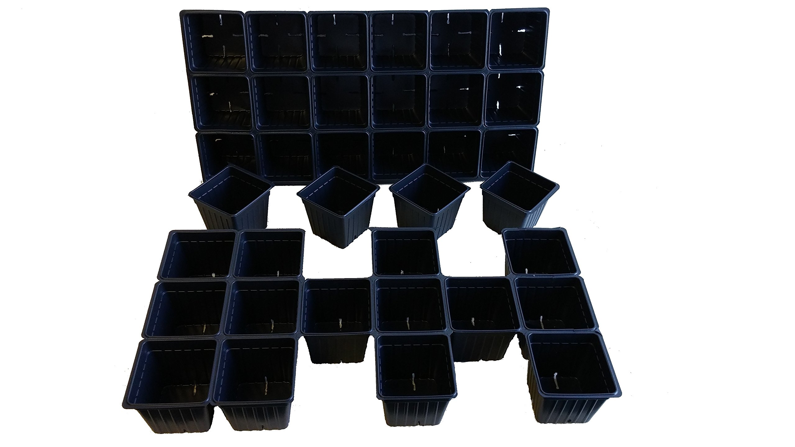 Buy 25 Plastic Seed Starting Trays - Each Tray Has 18 Cells ~ Cells are ...