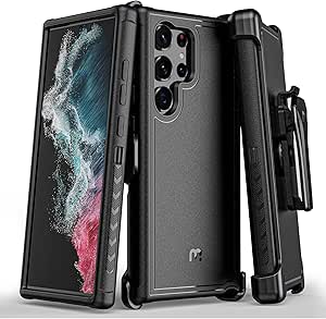 MYBAT Pro Maverick Series for Samsung Galaxy S23 Ultra Case with Belt Clip Holster, 6.8 Inch ...