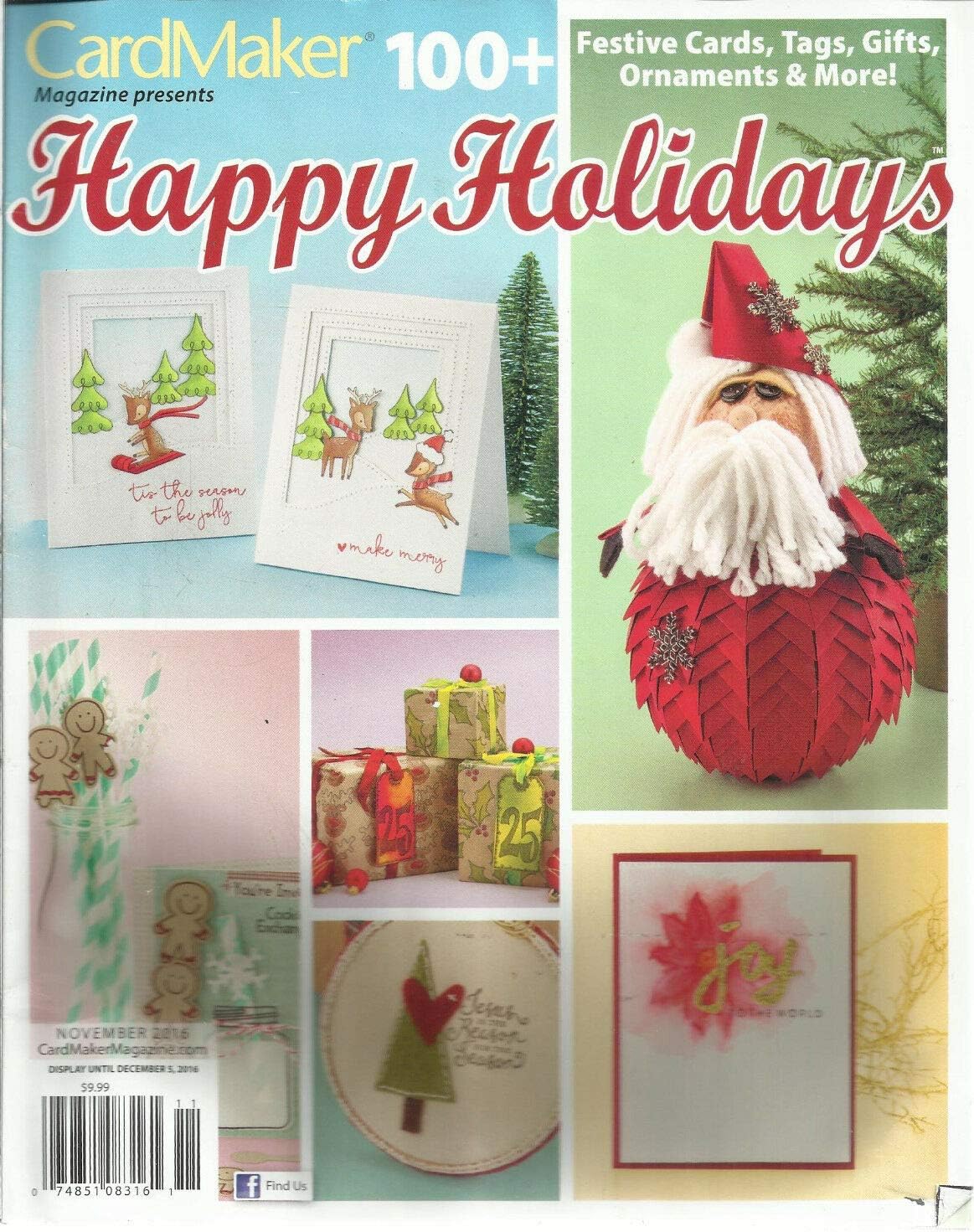Amazon.com: CARD MAKER MAGAZINE, HAPPY HOLIDAYS FESTIVE * CARDS* TAGS ...