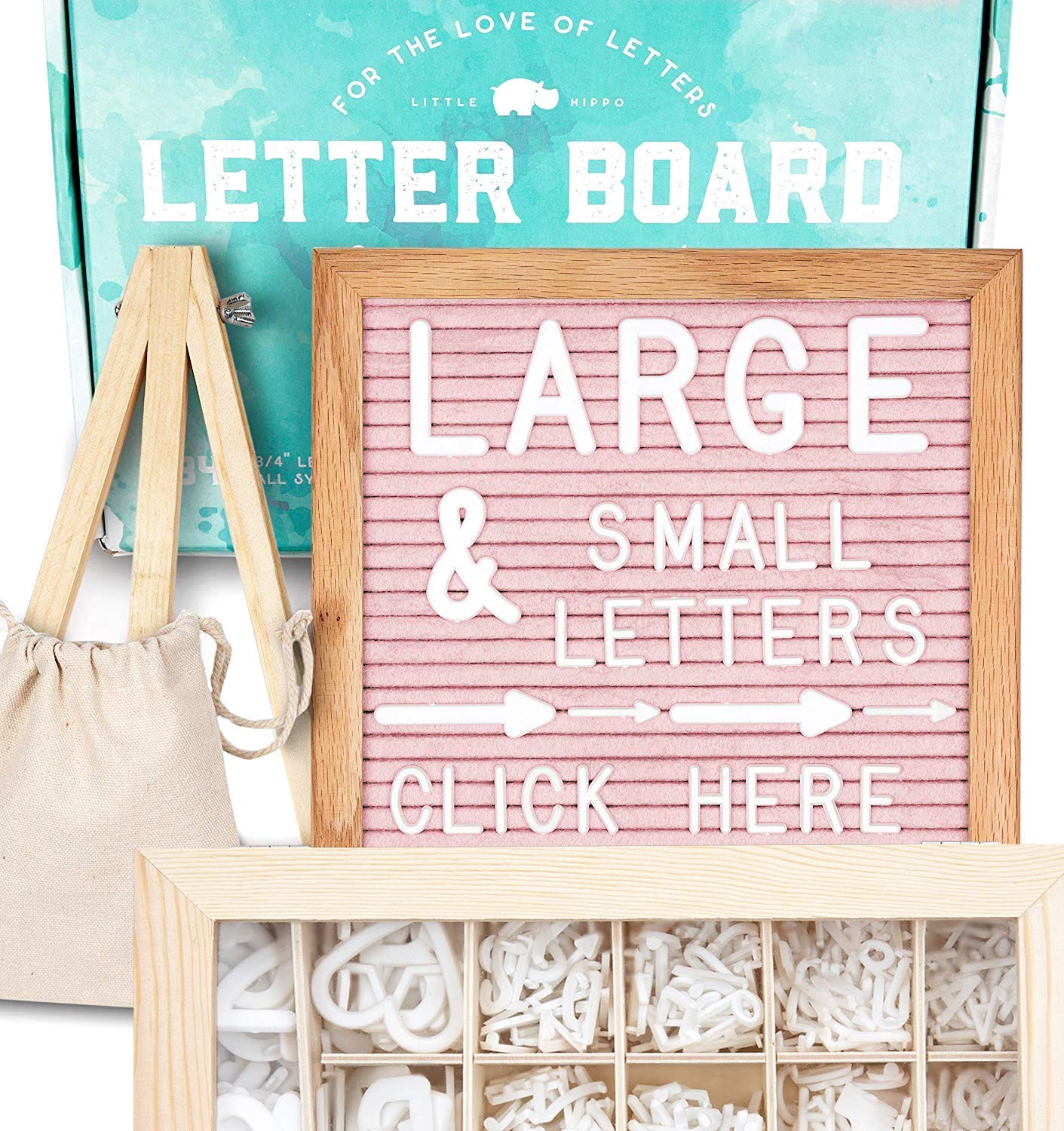 Buy Felt Letter Board 10x10 (Pink) +690 PRE-Cut Letters +Cursive ...