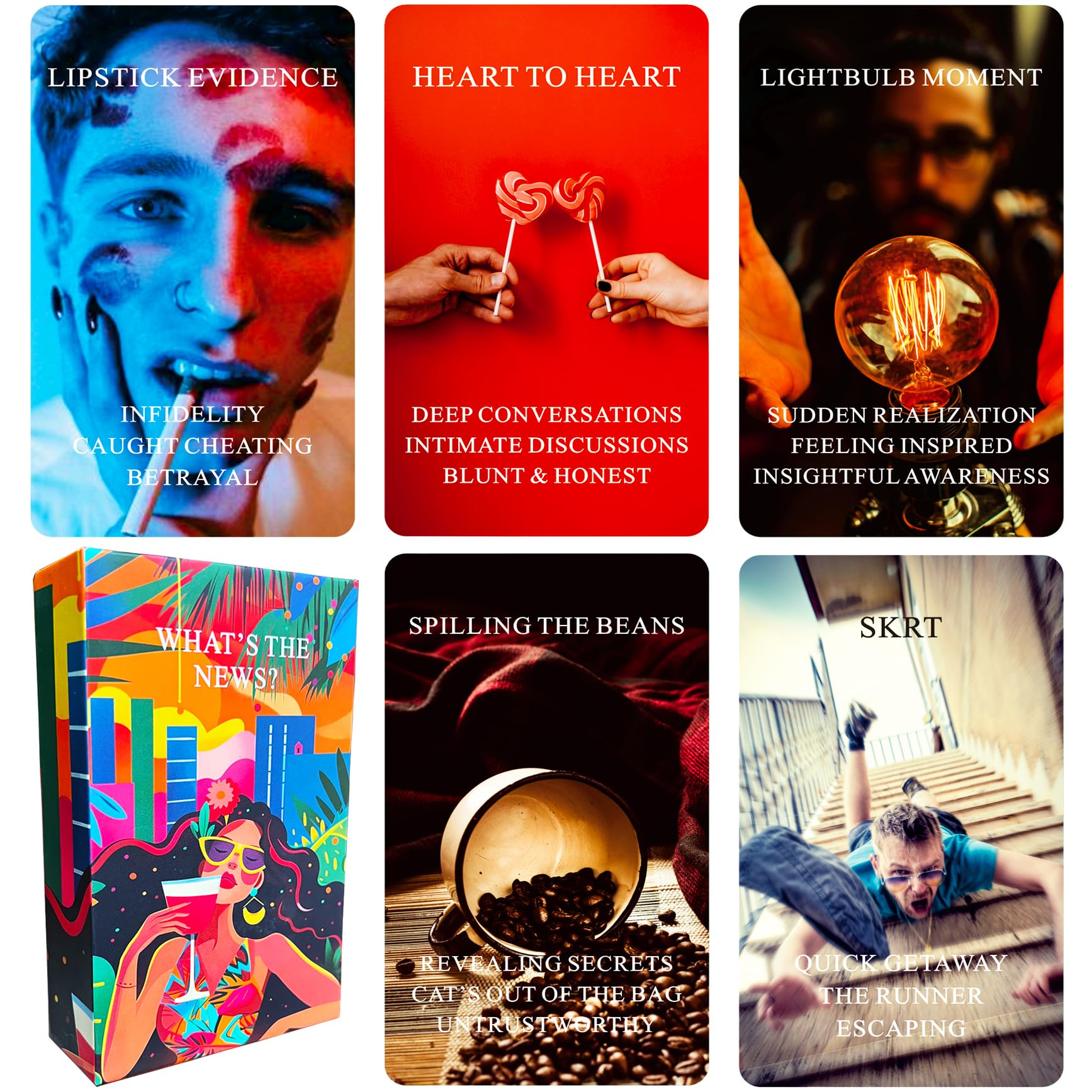 Amazon.com: Vzmeiyre What's The Tea? Relationships Oracle Cards, Life ...