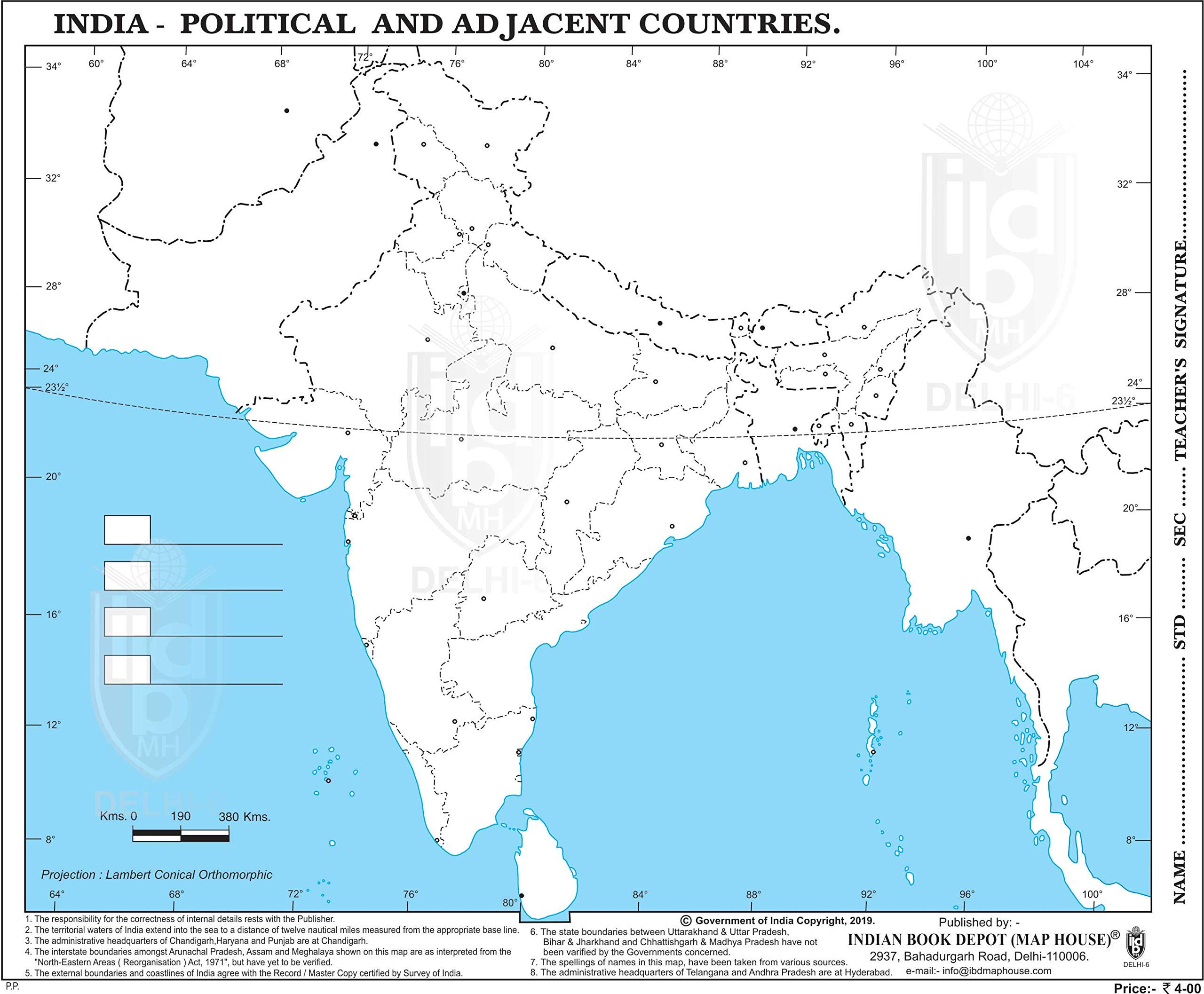 Buy BVM GROUP Of India- New Jammu-Kashmir And Ladakh Borders ...