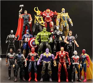 Amazon.co.jp: [16 Pieces] - Avengers Action Figures - PVC Pre-painted ...