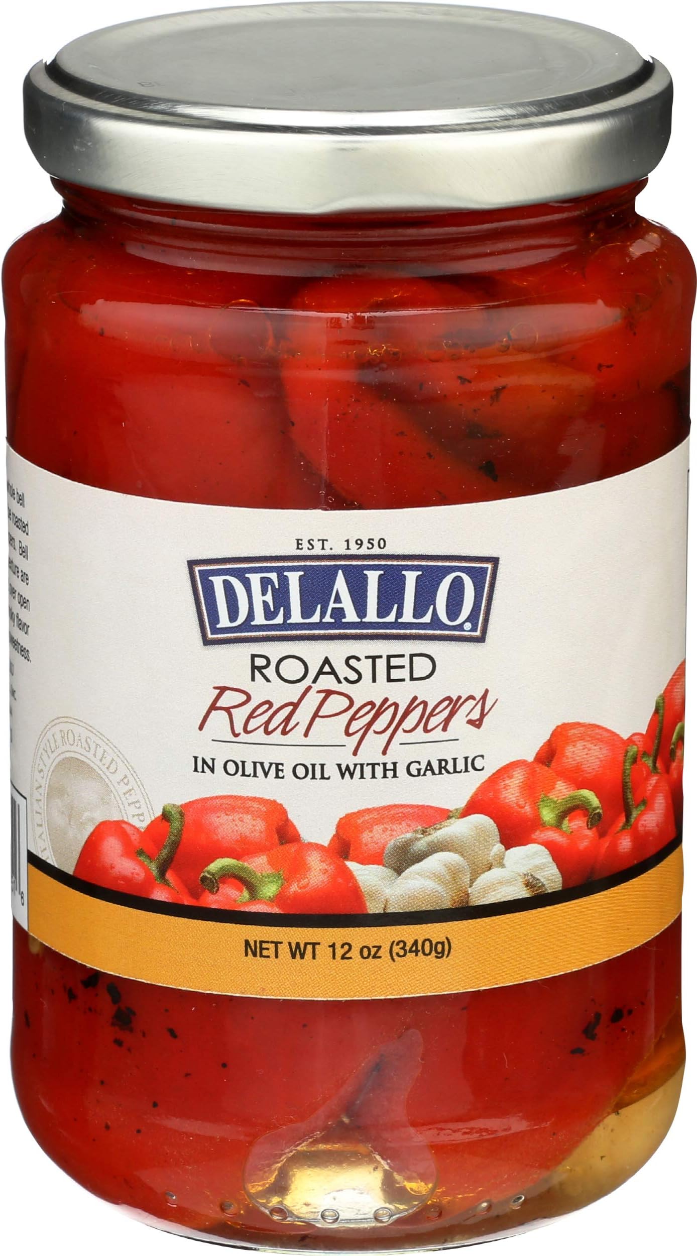 Amazon.com : DeLallo Roasted Red Peppers in Water, Whole, 12oz Jar, 12 ...