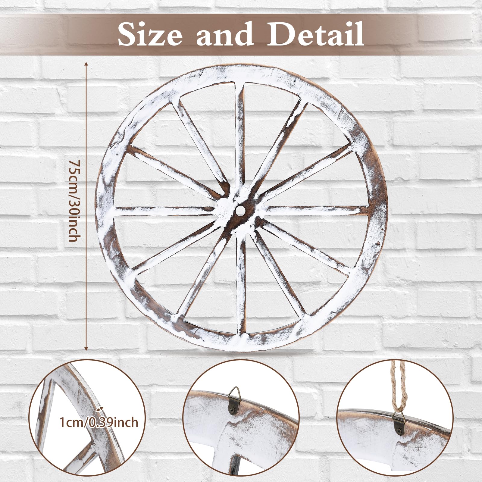 Snapklik.com : DaisyInner Wood Wagon Wheel Decorative Old Western Style ...