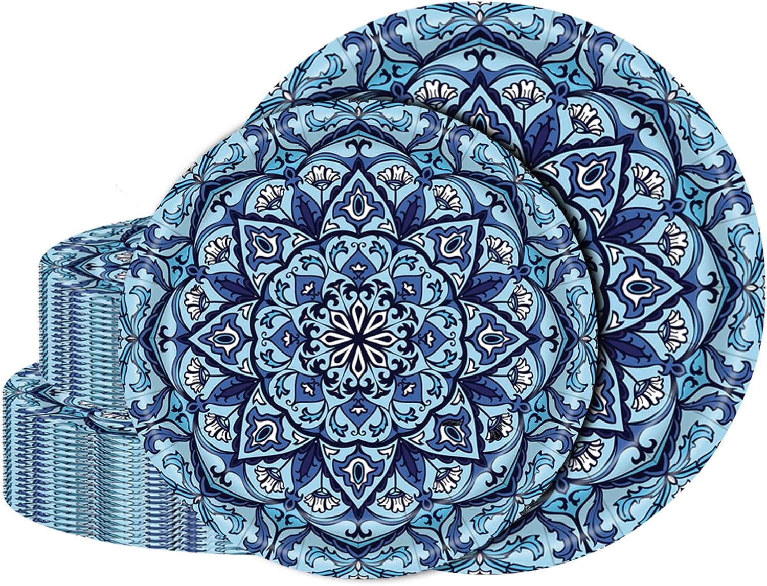 Amazon.com | ZULYSTO 100 Pack Boho Paper Plates (50×7"+ 50×9 ...
