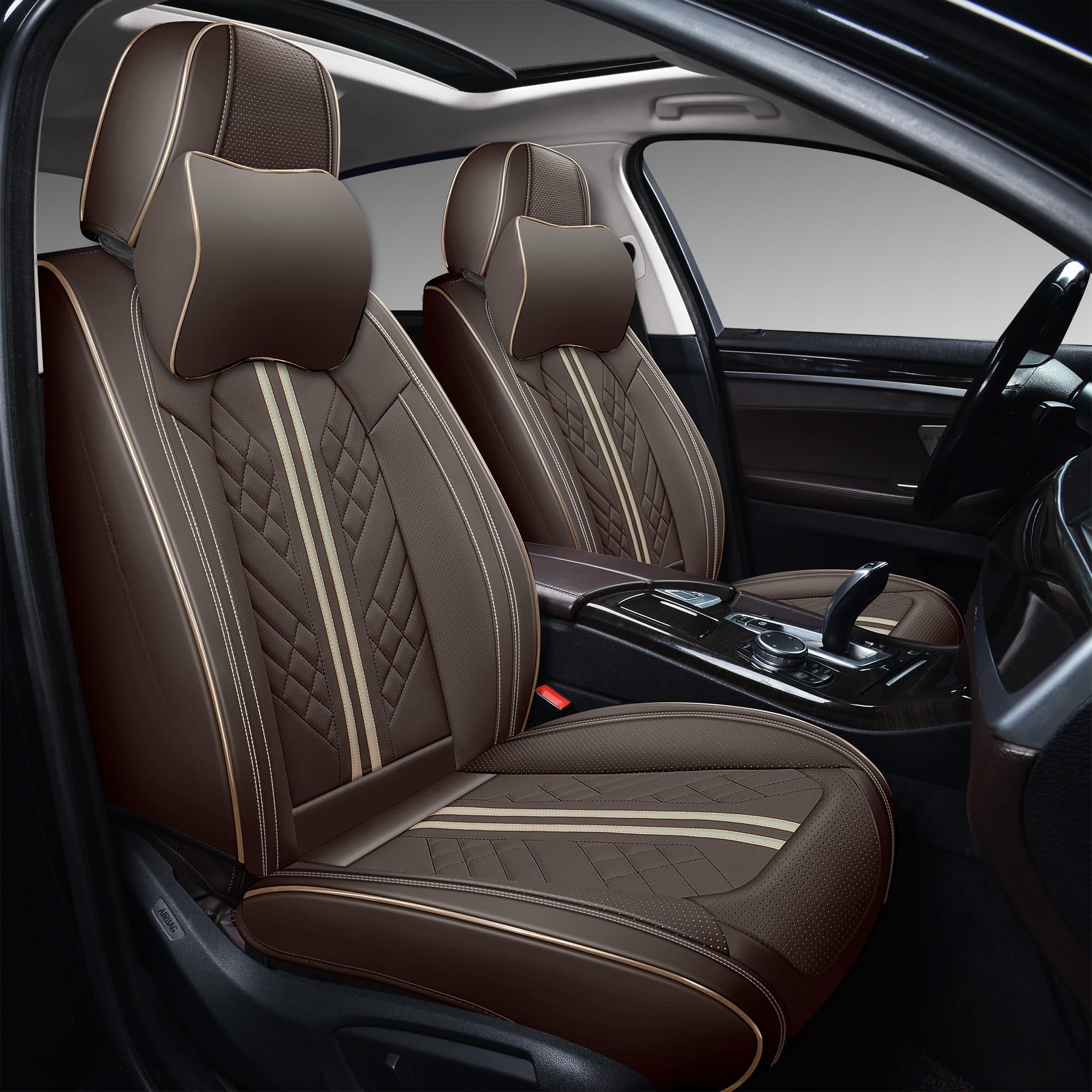 Amazon.com: GXT Deluxe Faux Leather Full Coverage Car Seat Cover Anti ...