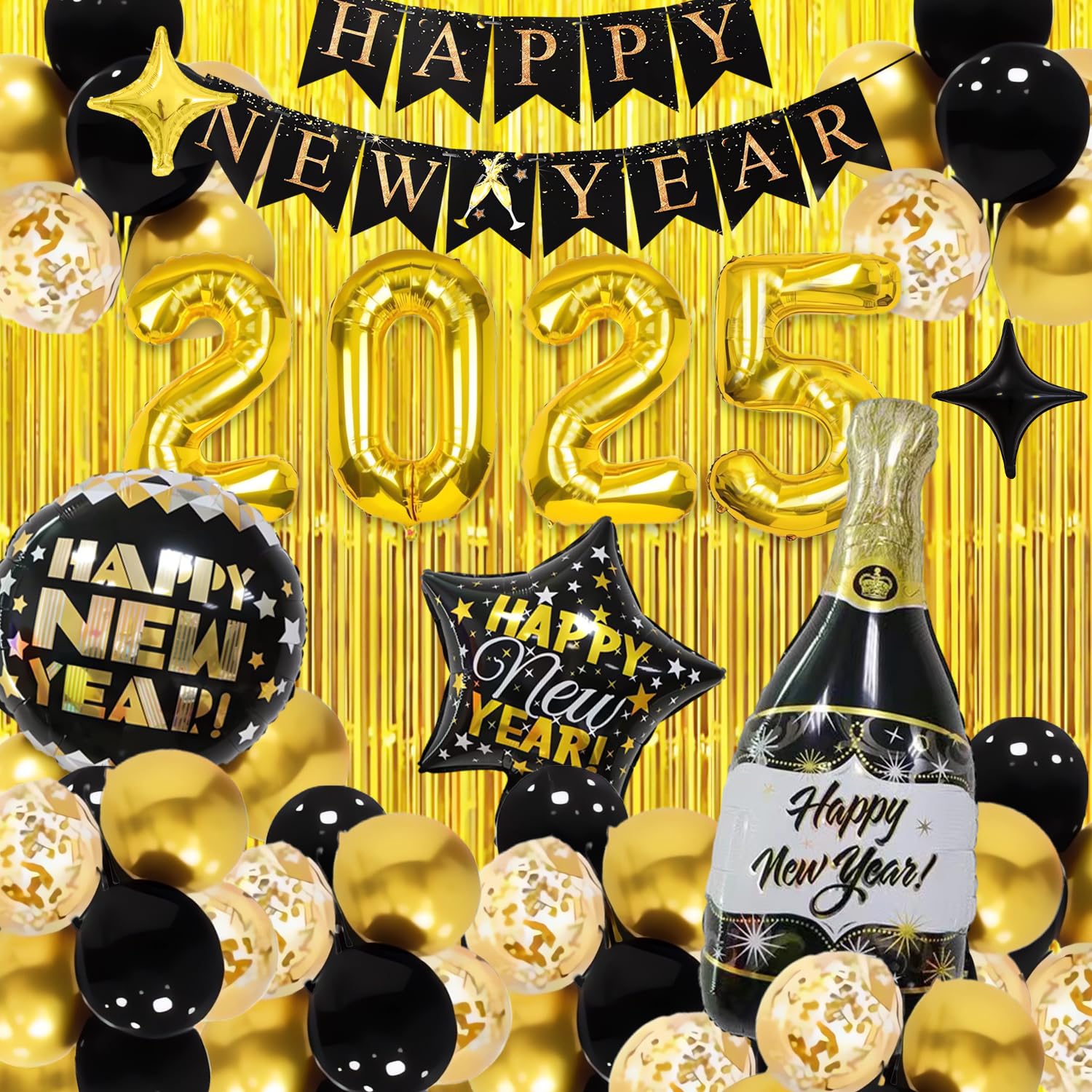 Amazon.com: New Years Eve Party Supplies 2025 Kit, Happy New Year ...