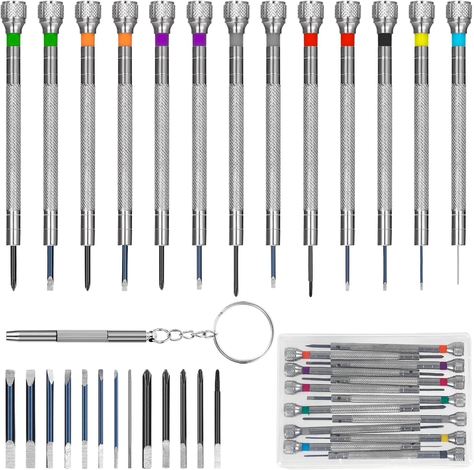 8 Pièces Kit Tournevis de Précision 0,6-1,6 mm, Tournevis Montre pour Réparation, Tournevis ...