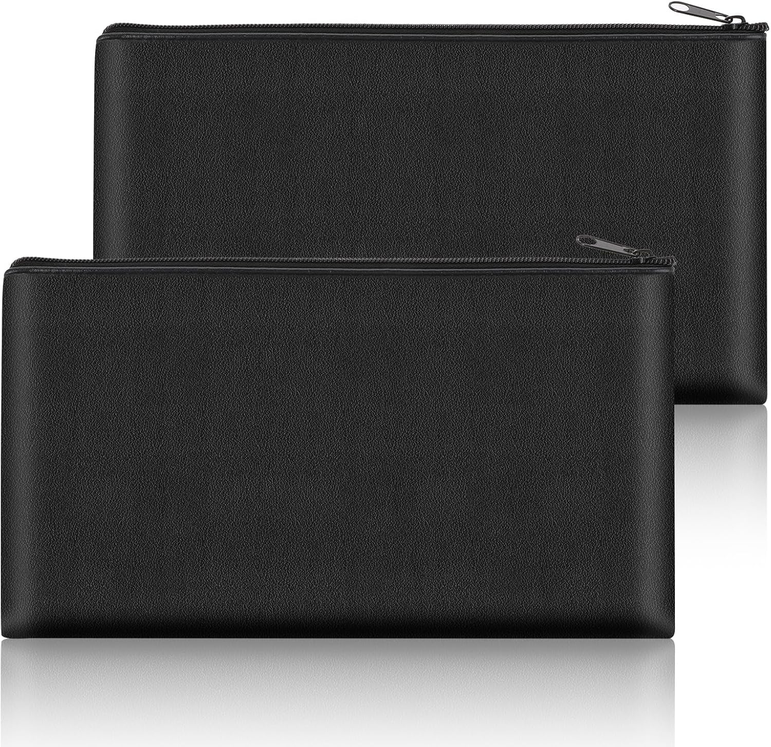 Dimeho 2 Pack Money Bags with Zipper Fireproof Money Pouch Bank Deposit ...
