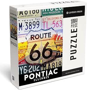 Amazon.com: Pontiac, Illinois, Route 66 License Plates (1000 Piece ...