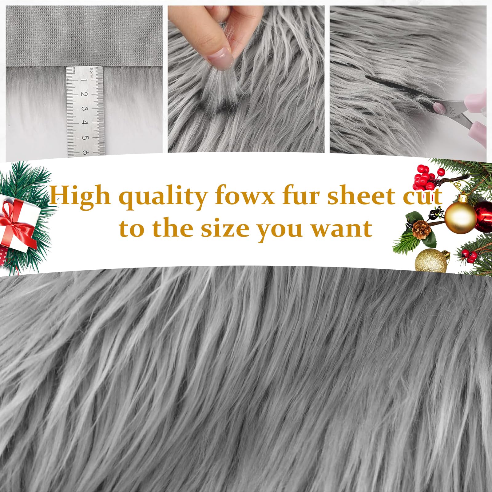 4 Colors Faux Fur Trim Ribbon, 6m Fox Fur Fabric, Shaggy Artificial ...