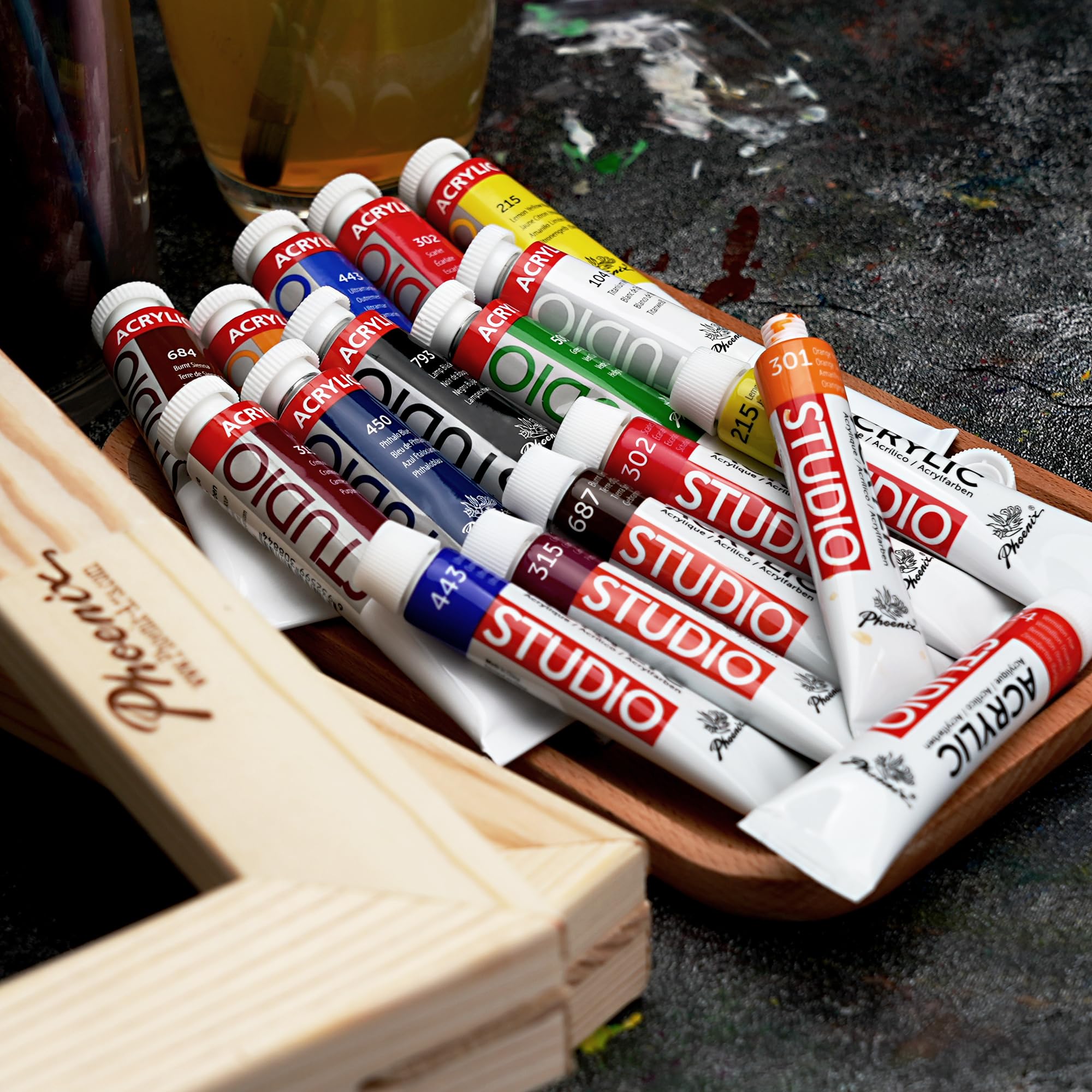 Snapklik.com : Acrylic Paint Set, 12x12ml Tubes, Non-toxic Craft Color ...