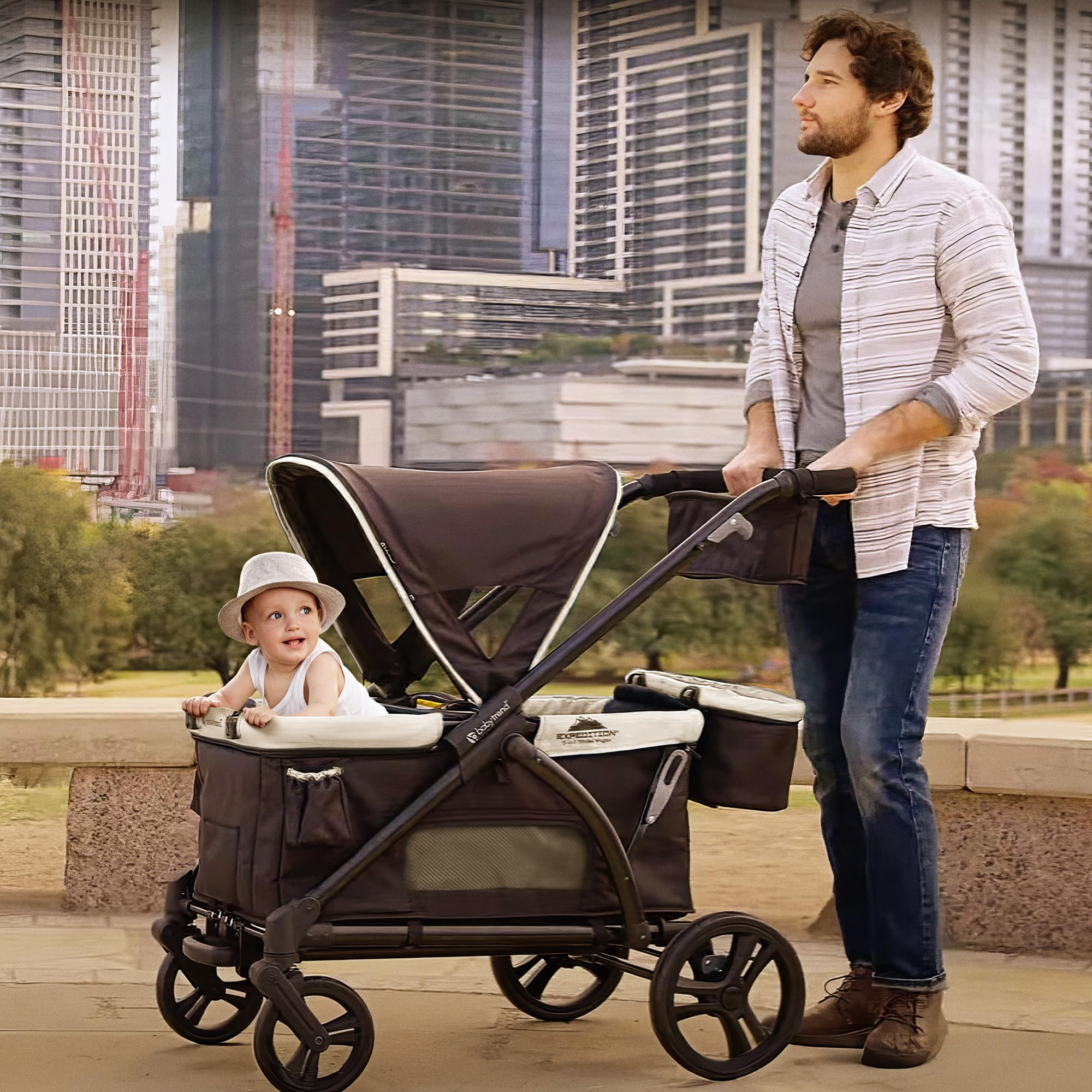 Snapklik.com : Baby Trend Expedition 2-in-1 Collapsible Stroller Wagon Plus