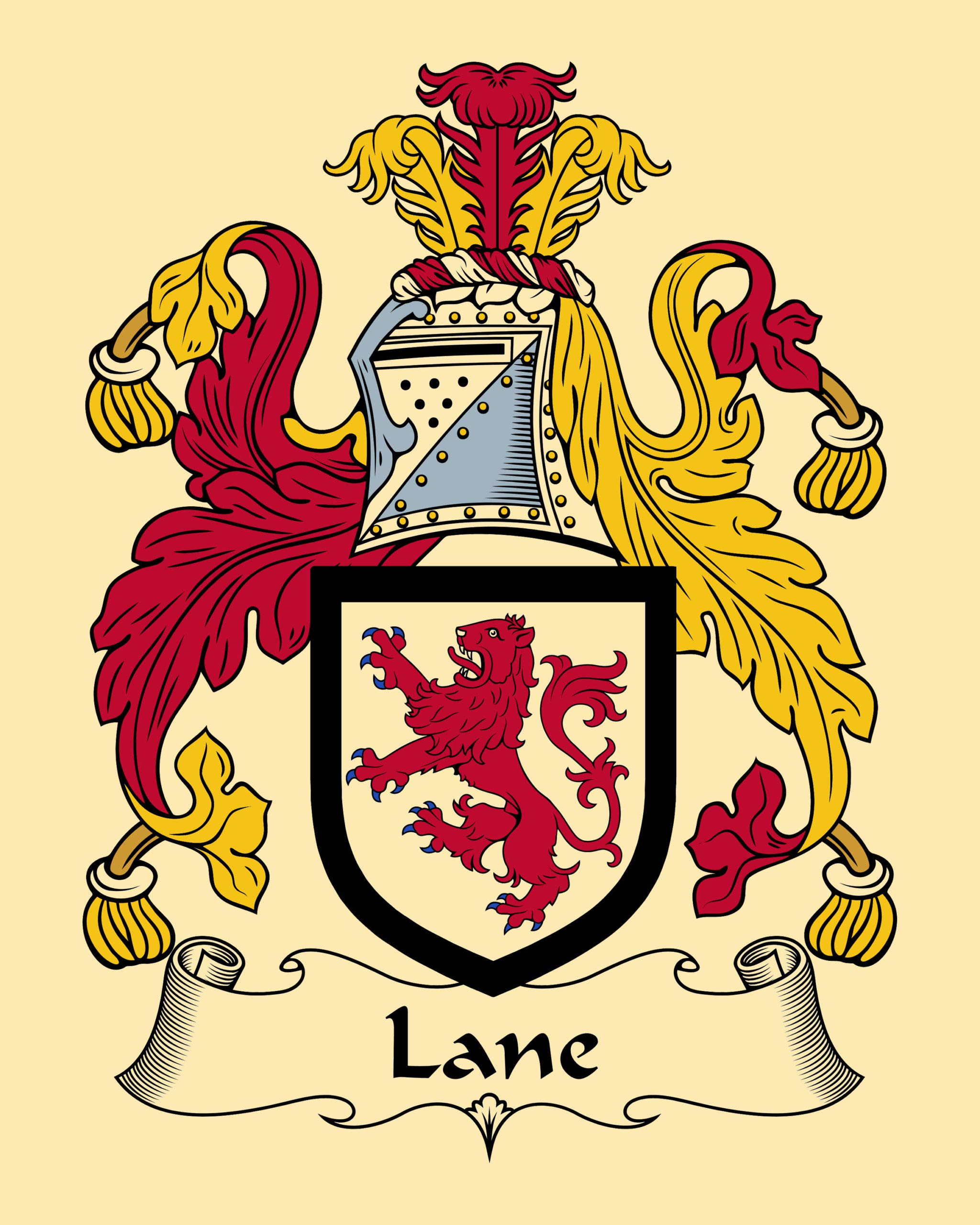 Amazon.com - Carpe Diem Designs Lane Coat of Arms/Lane Family Crest ...